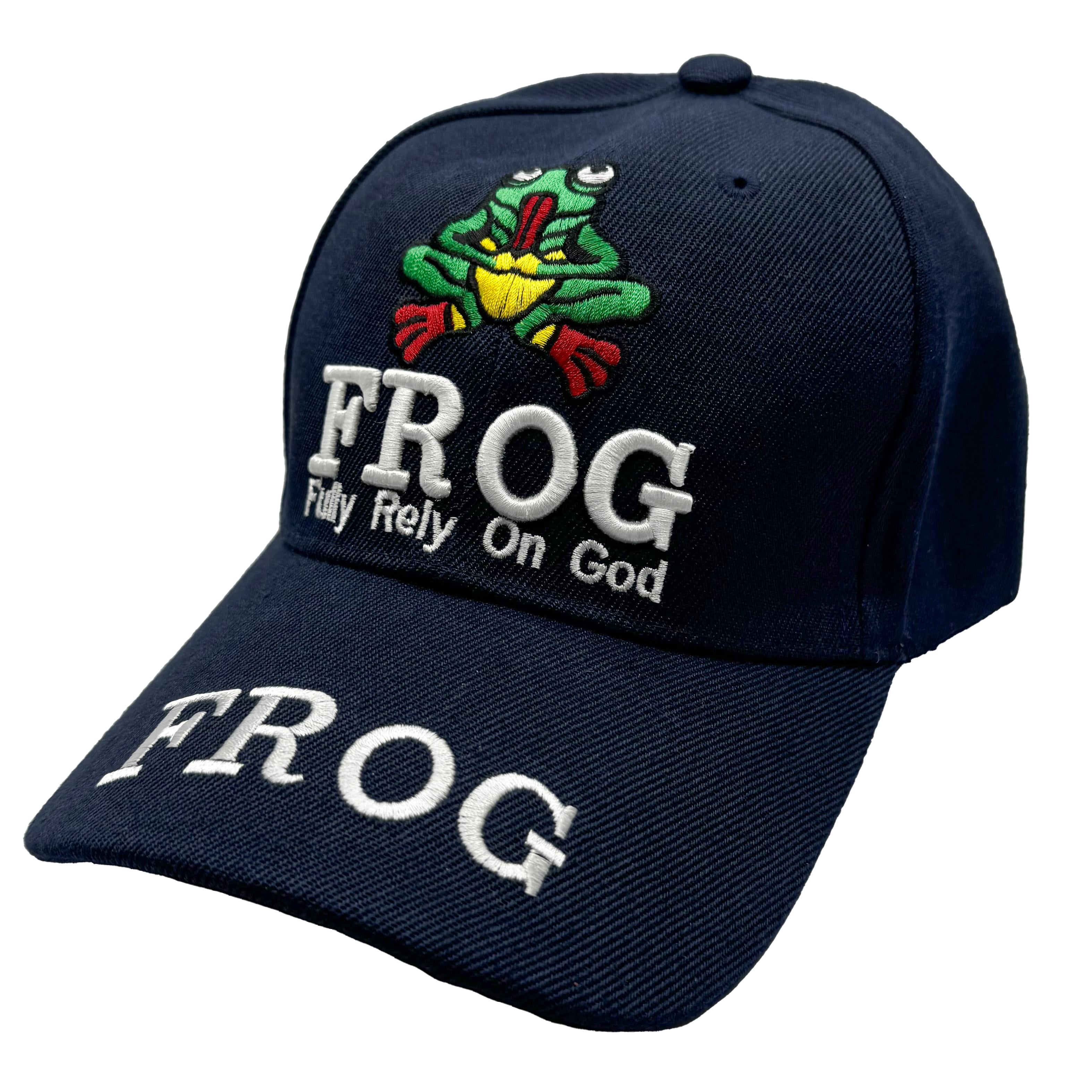Fully Rely on God (Frog) Unisex Religious Baseball Cap with High ...