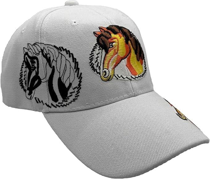 Freedom Farms 3D Raised Embroidery Horse Farm Baseball Cap Hat ...