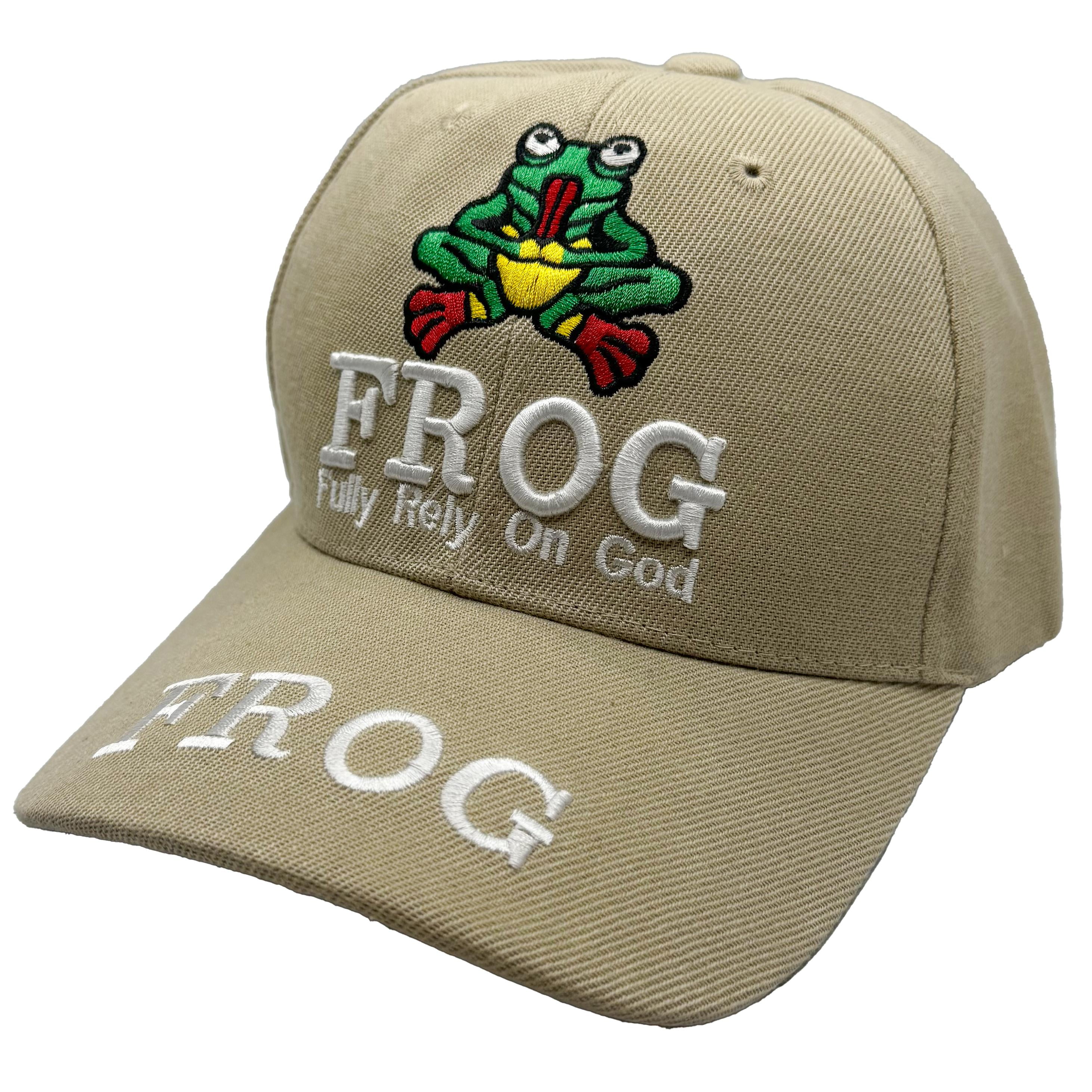 Fully Rely on God (Frog) Unisex Religious Baseball Cap with High ...