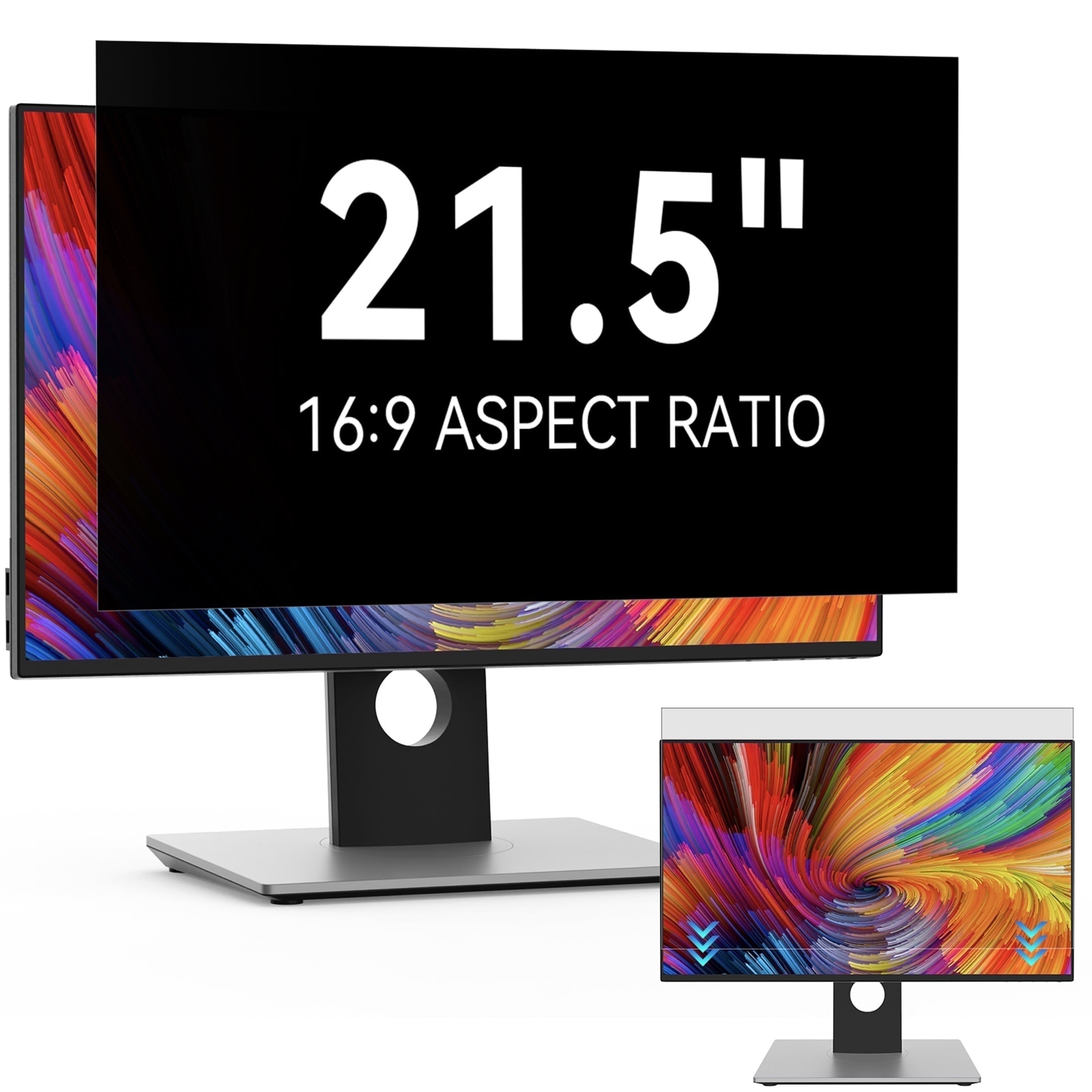 Fully Removable 21.5 Inch Privacy Screen Filter for 16:9 Widescreen ...