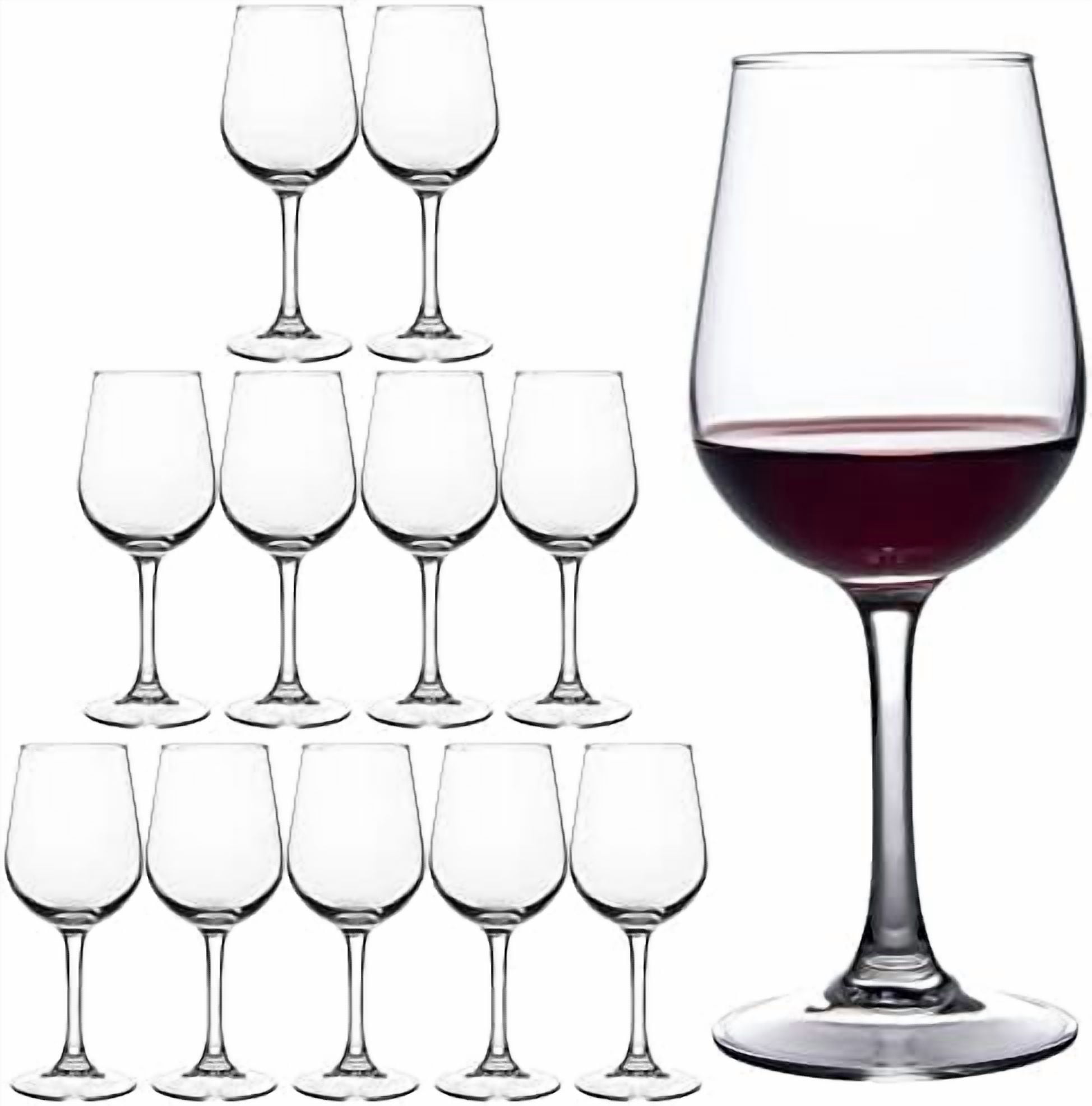 Fully Tempered Wine Glasses, Shock Resistant Wine Glass Set for Red or White Wine, Dishwasher ...