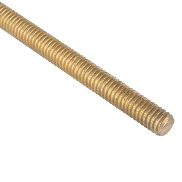 Fully Threaded Rod, 3/8"-24, 3 ft, Steel, Grade B7, Zinc and Yellow ...