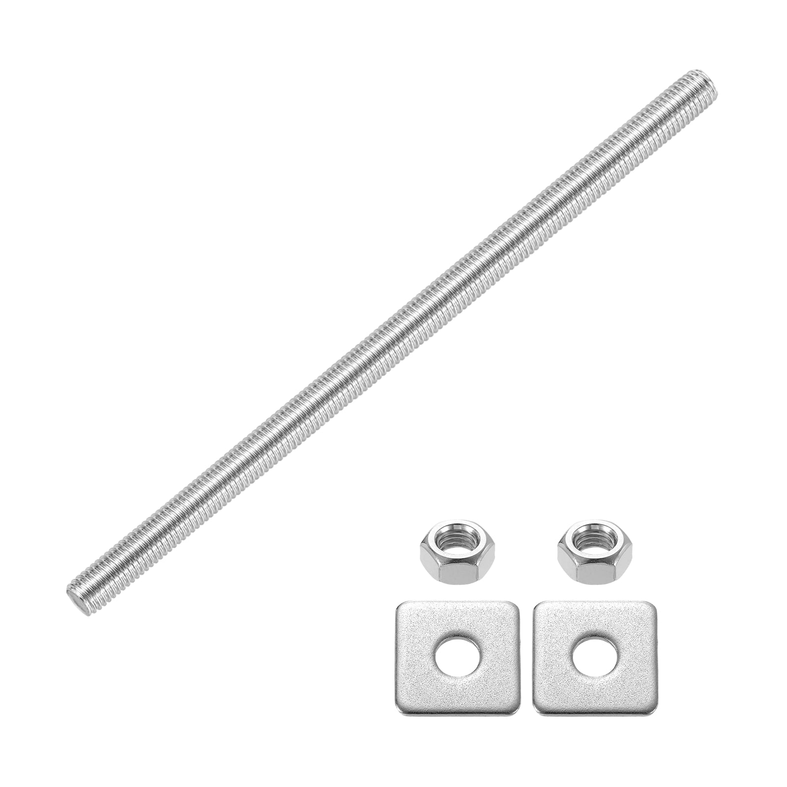 Fully Threaded Rod, M10 x 200mm 304 Stainless Steel with Nuts Washers ...