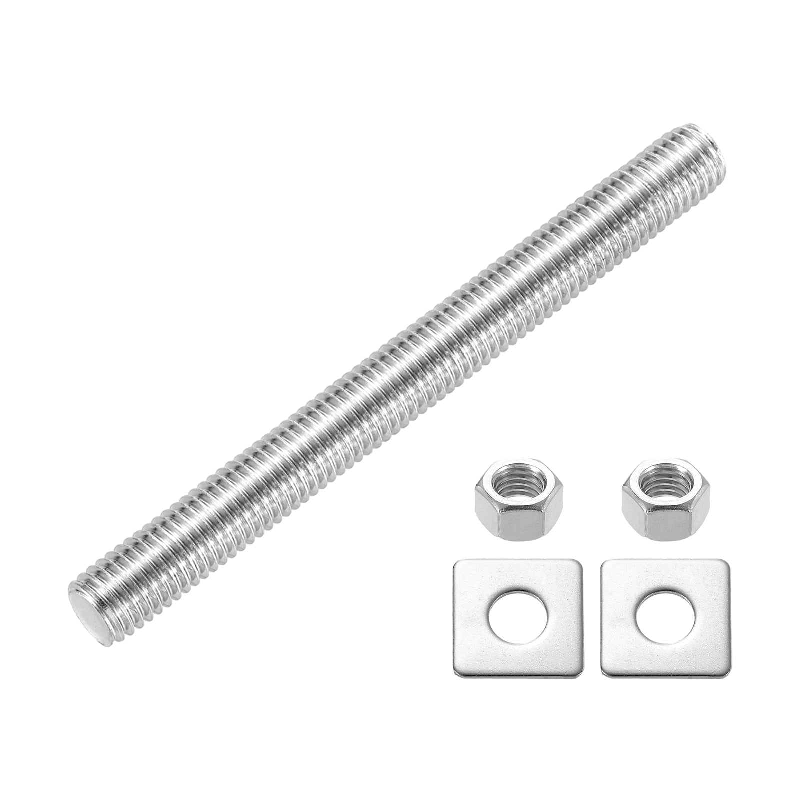Fully Threaded Rod, M12 x 120mm 304 Stainless Steel with Nuts Washers ...