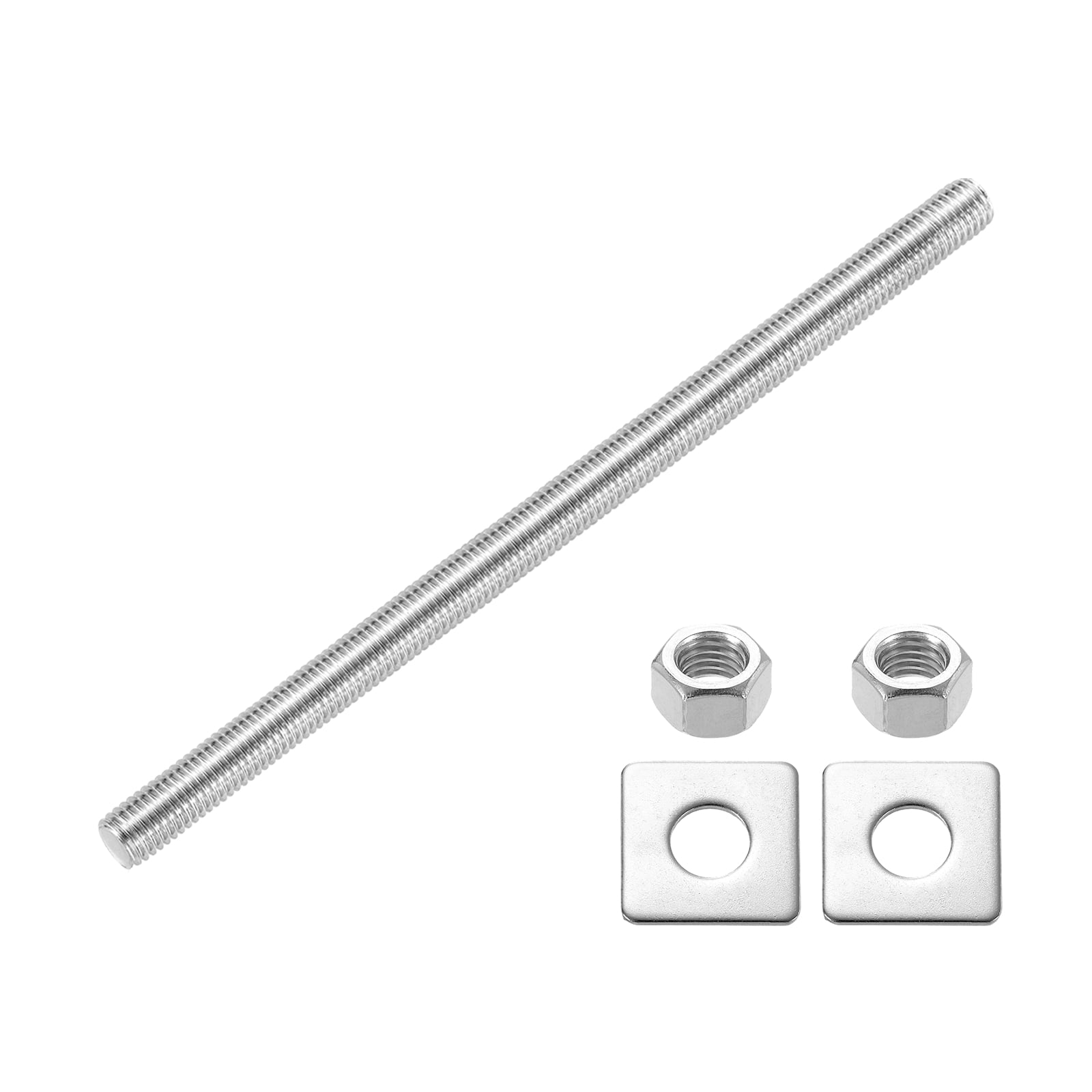 Fully Threaded Rod, M12 x 190mm 304 Stainless Steel with Nuts Washers ...