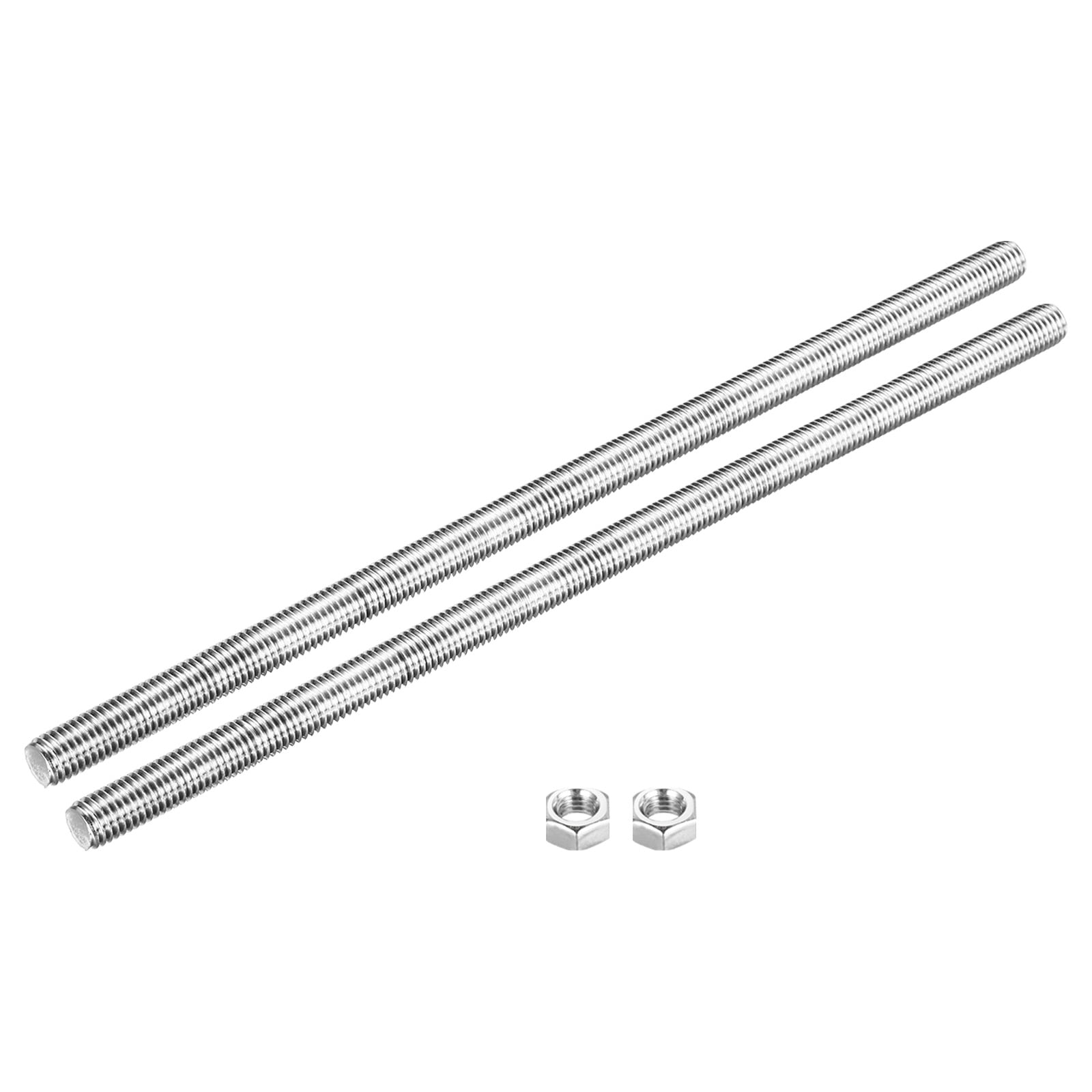Fully Threaded Rod M12 x 350mm 1.75mm Pitch 304 Stainless Steel Right Hands 2pcs - Walmart.com