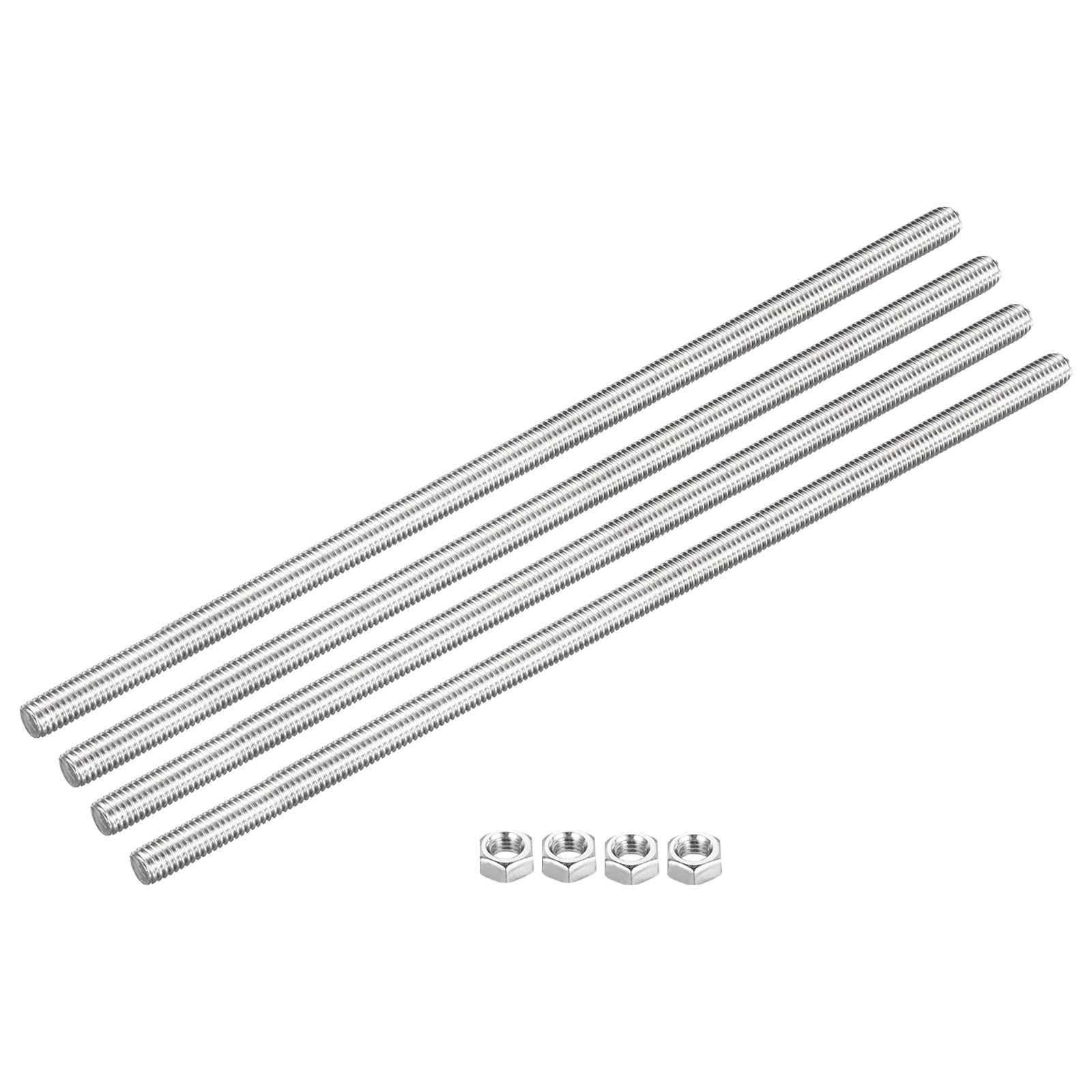Fully Threaded Rod M8 x 400mm 1.25mm Pitch 304 Stainless Steel Right ...