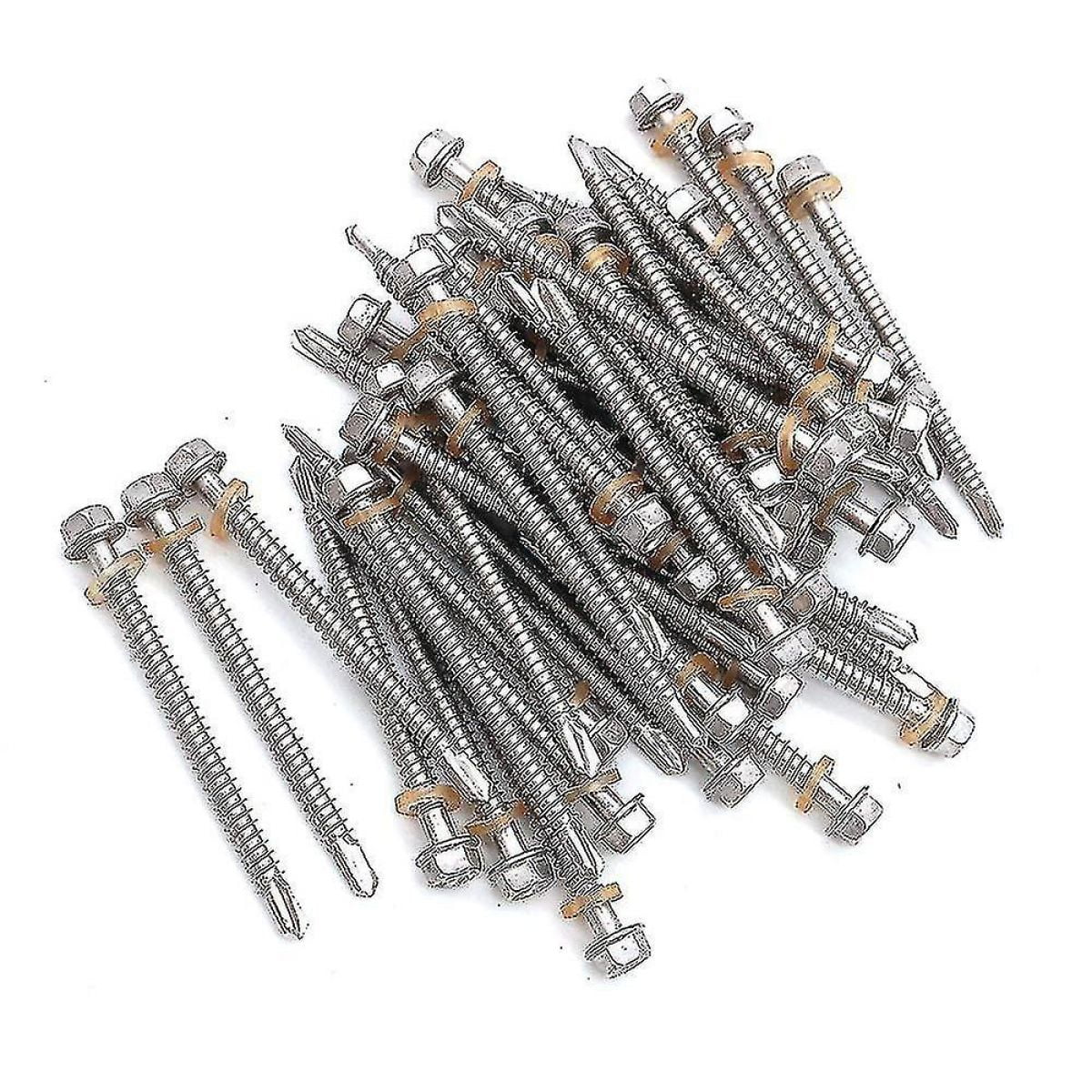 Fully Threaded Sheet Metal Tek Screw, Hexagonal Self-Drilling Stainless ...