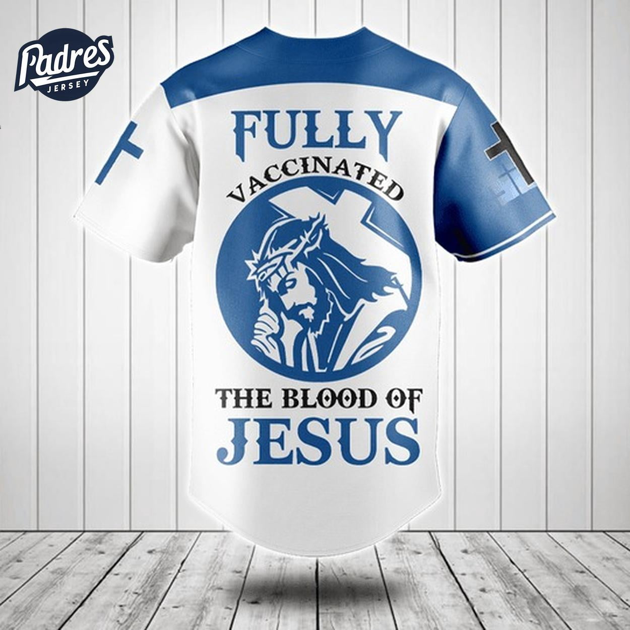Fully Vaccinated The Blood Of The Jesus Baseball Jersey Style - Walmart.com