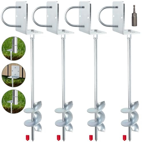 Fully Welded Heavy Duty Ground Anchors, Wider Spiral Earth Anchors for ...