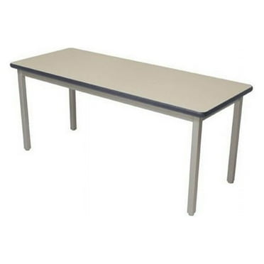 ELO7400-ADJ-SS-25 Elo 24 x 36 Connect 4 desk 3 Adjustable Smooth Silver Legs Black Beveled Lotz ...