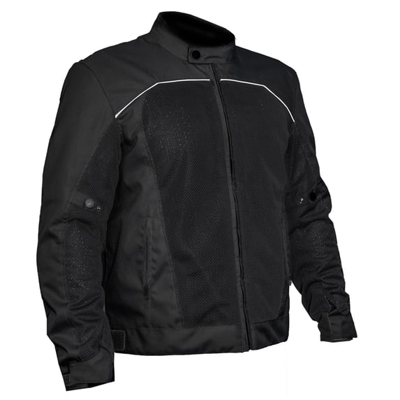 Fulmer Cool Mesh Men's Riding Jacket with PU Armor, Black, Medium ...