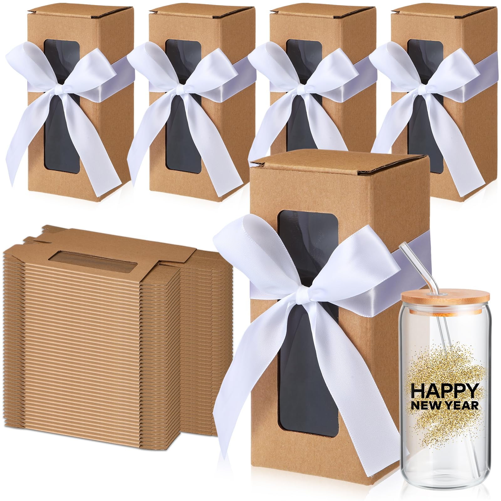 Fulmoon 36 Sets Gift Boxes with Ribbon, Thank You Tumbler Sublimation ...