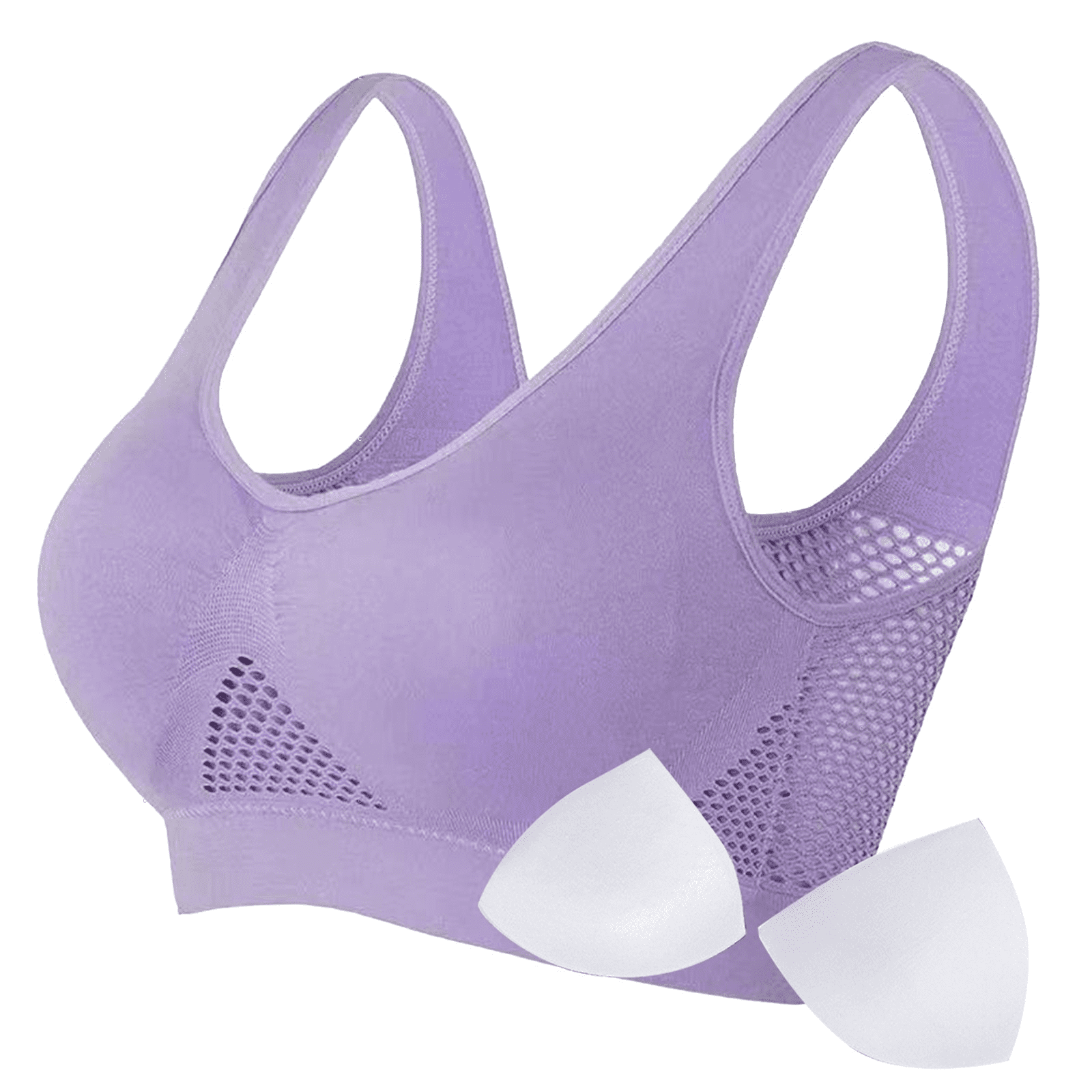 Fulorrnie Bras for Women Comfort No Underwire Supportive Removable Pads ...