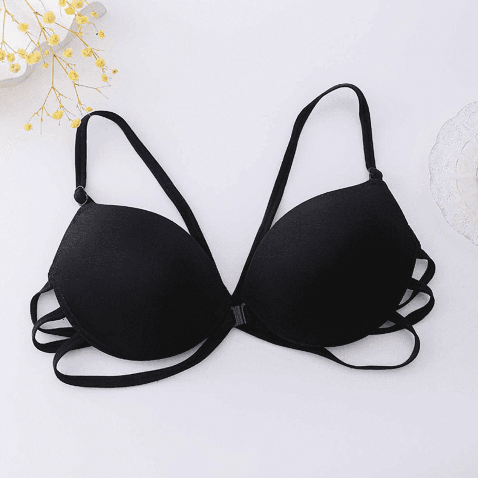Fulorrnie Bras for Women Comfort Wirefree Lift Push Up Bralette Back ...