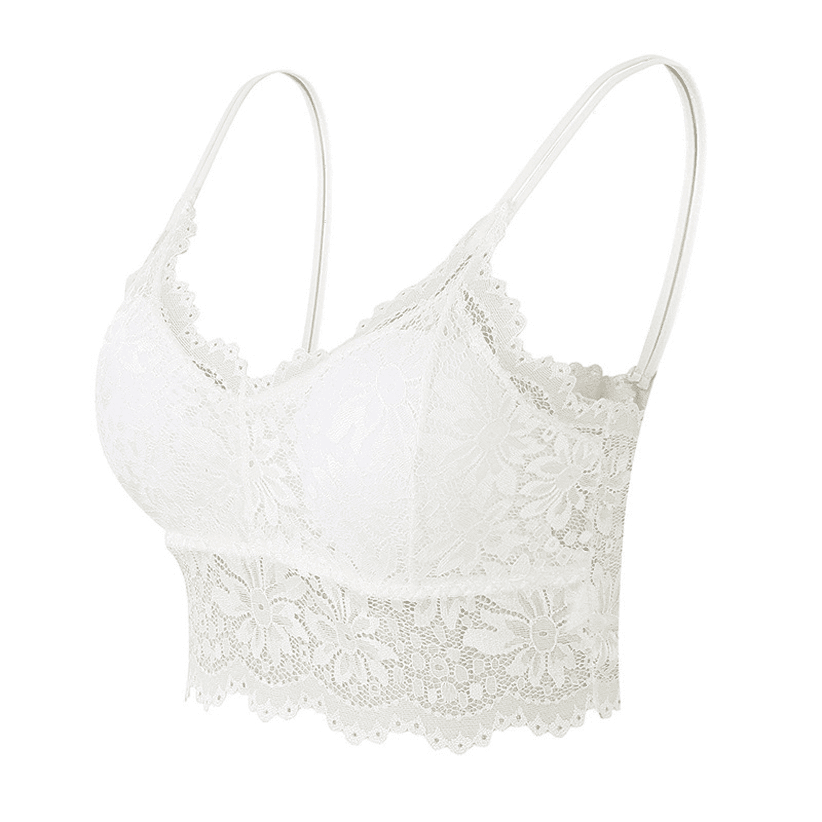 Fulorrnie Bras for Women Comfort Wirefree Seamless Bralette Lace Cut ...
