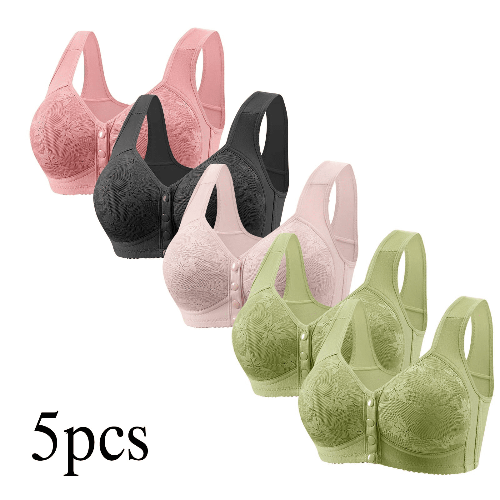 Fulorrnie Bras for Women Plus Size No Underwire Comfort Lift Front ...