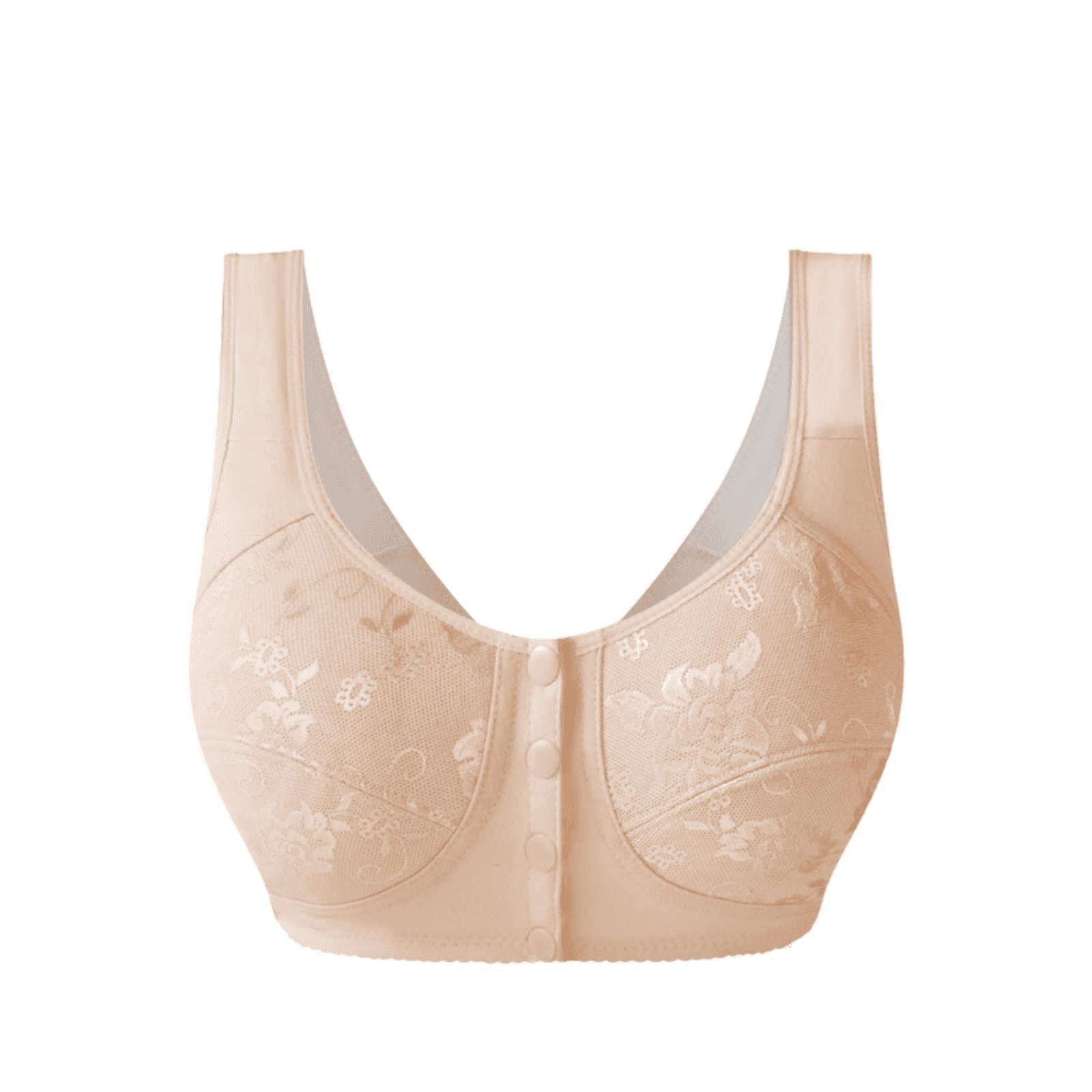 Fulorrnie Bras for Women Plus Size Wirefree Comfort Supportive Front ...