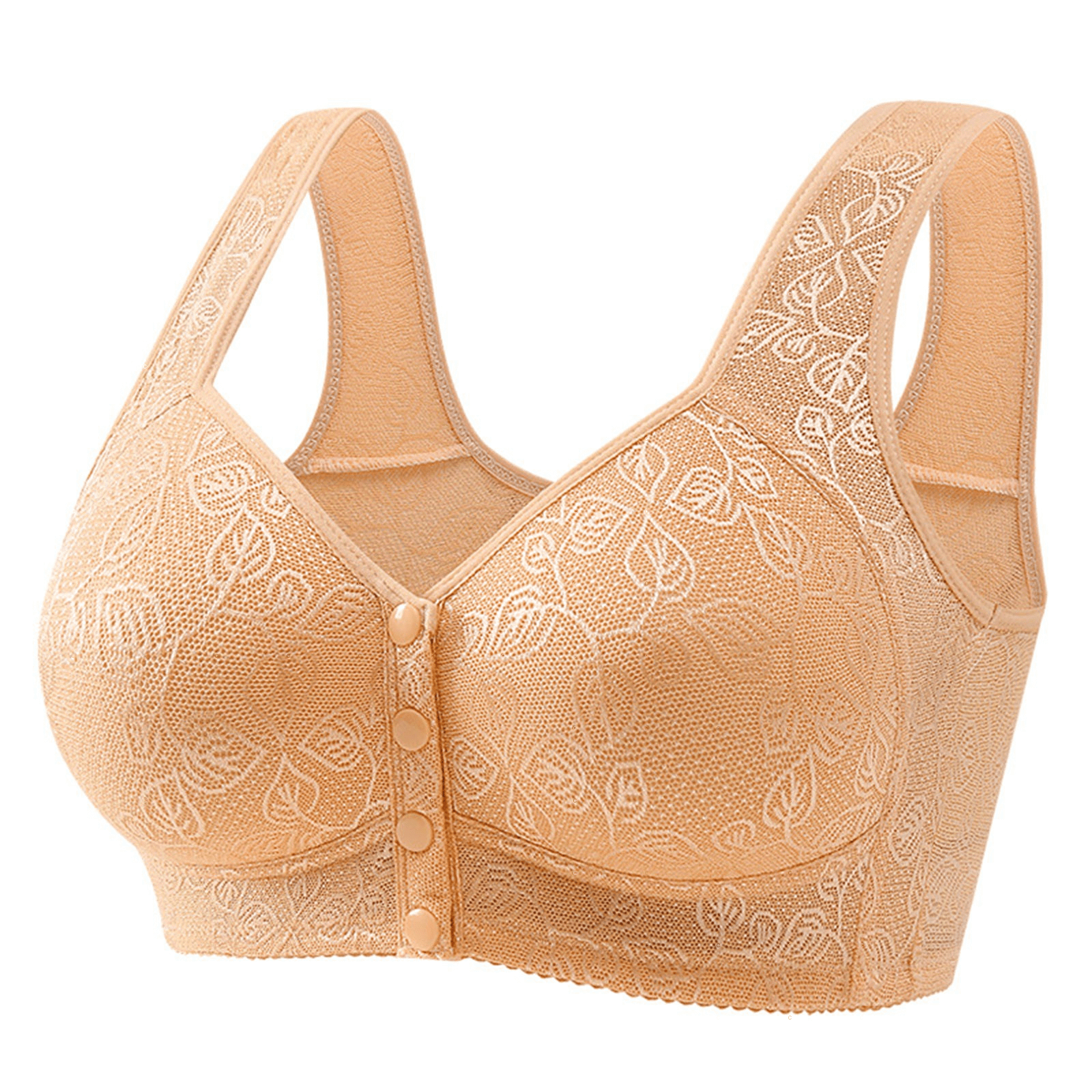 Fulorrnie Bras for Women Plus Size Wirefree Comfort Supportive Lace ...
