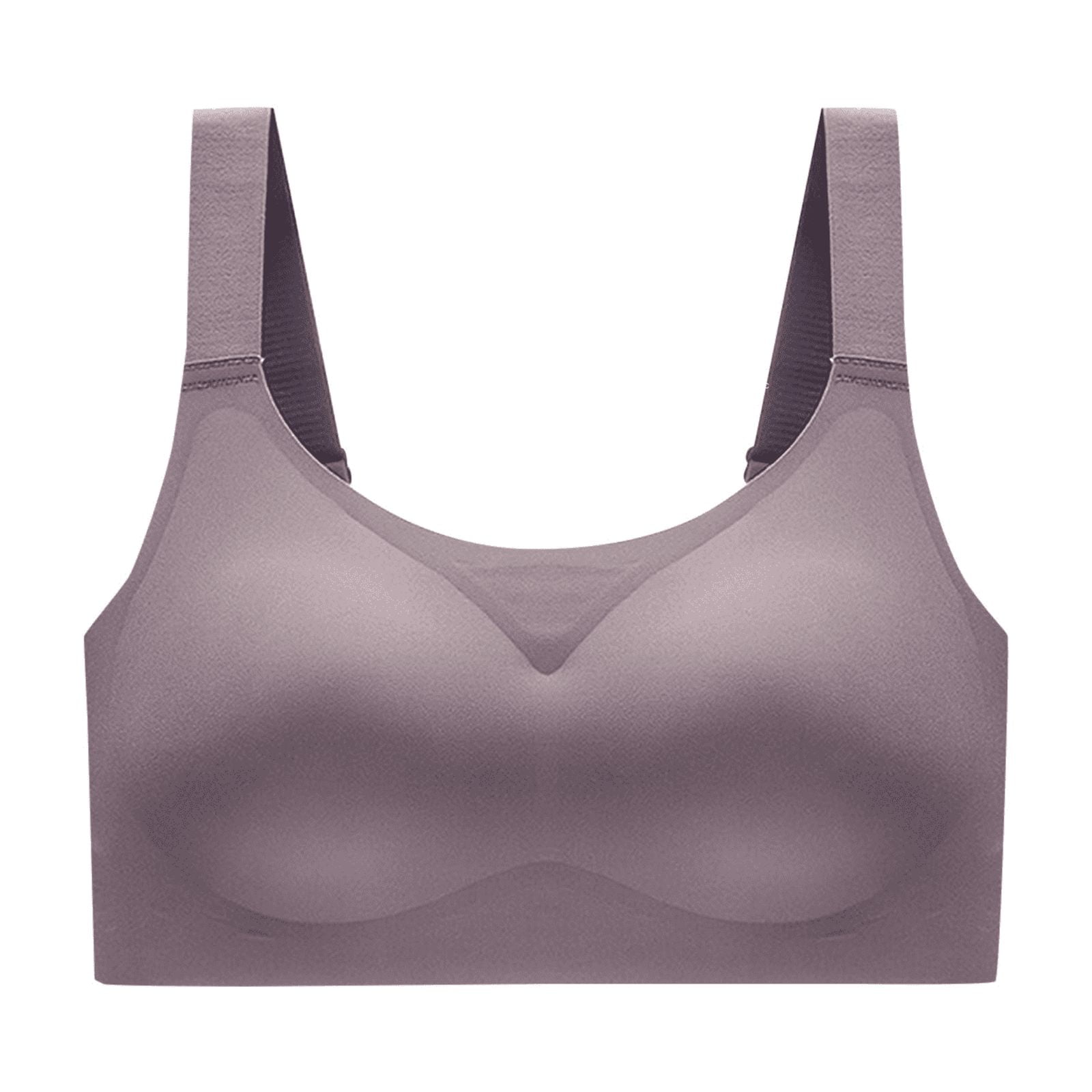 Fulorrnie Bras for Women Plus Size Wirefree Supportive Comfort No Show ...