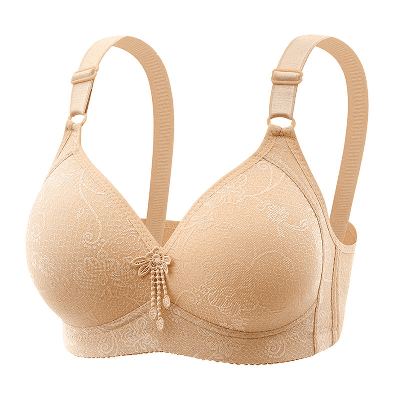 Fulorrnie Bras for Women Plus Size Wirefree Supportive Lift Bralette ...