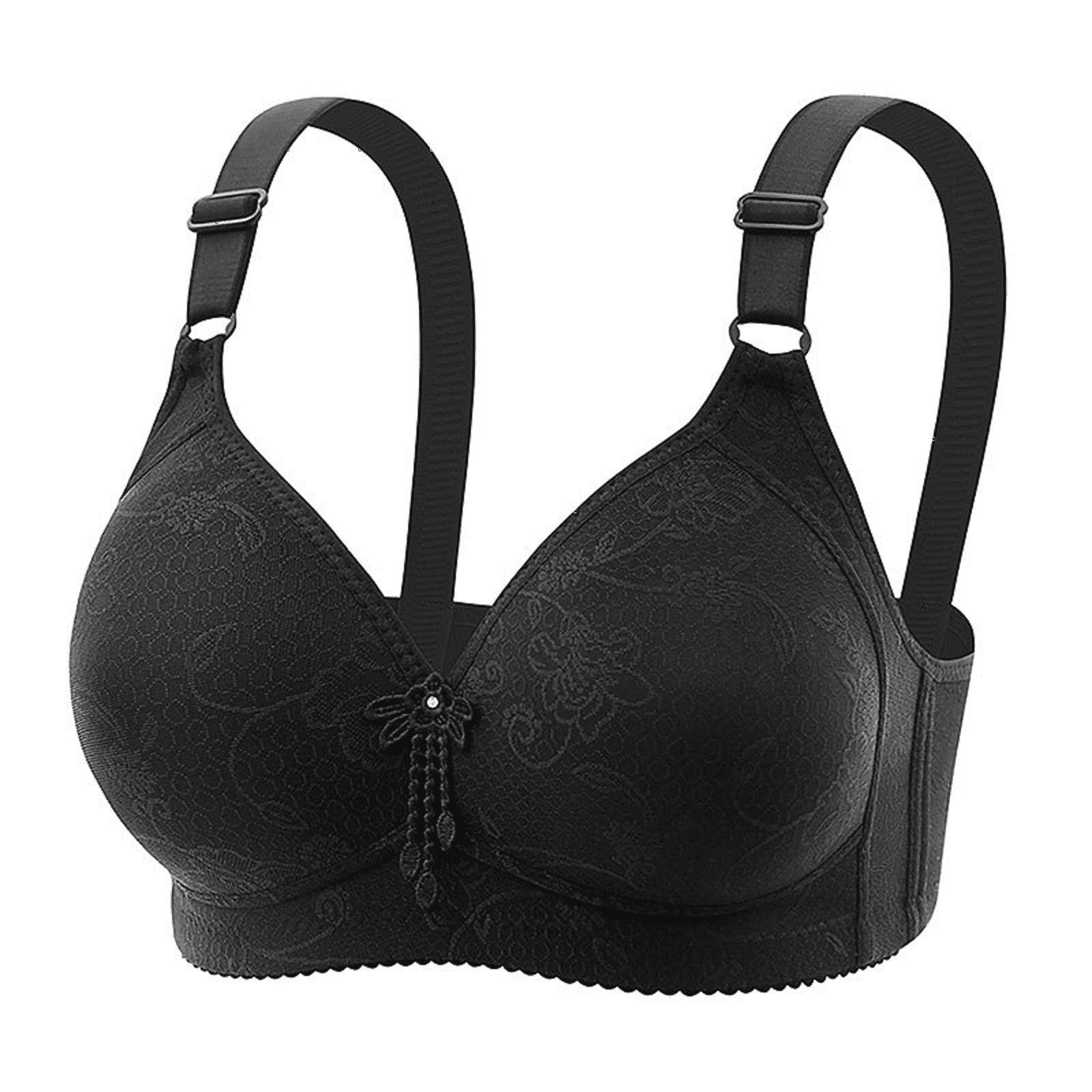 Fulorrnie Bras for Women Plus Size Wirefree Supportive Lift Bralette ...