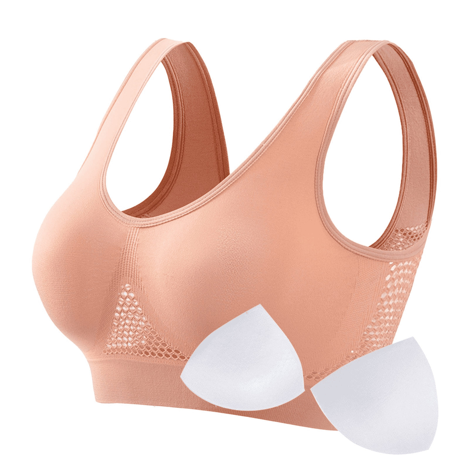 Fulorrnie Bras for Women Plus Size Wirefree Supportive Lift Bralette ...