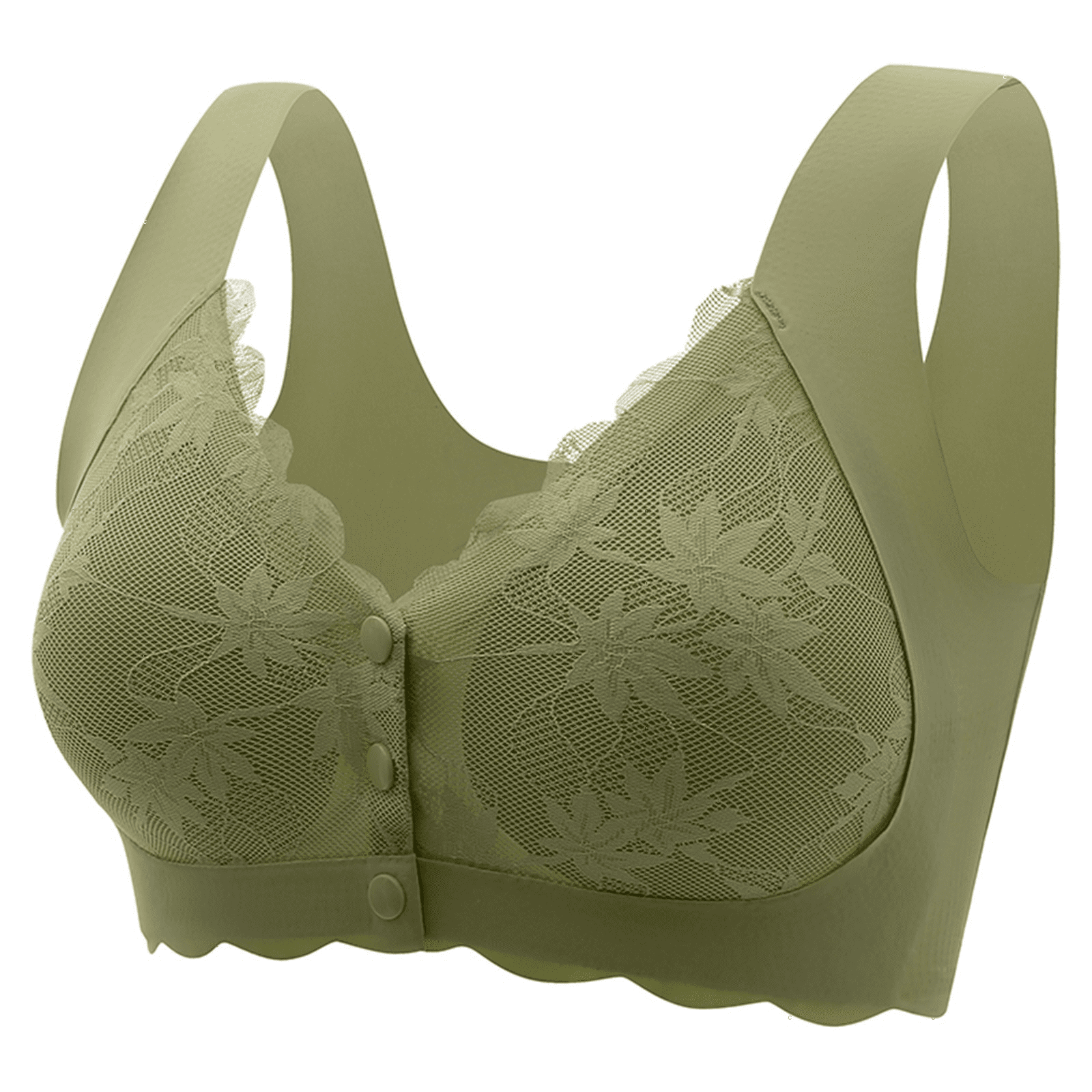 Fulorrnie Bras for Women Plus Size Wirefree Supportive Lift Seamless ...