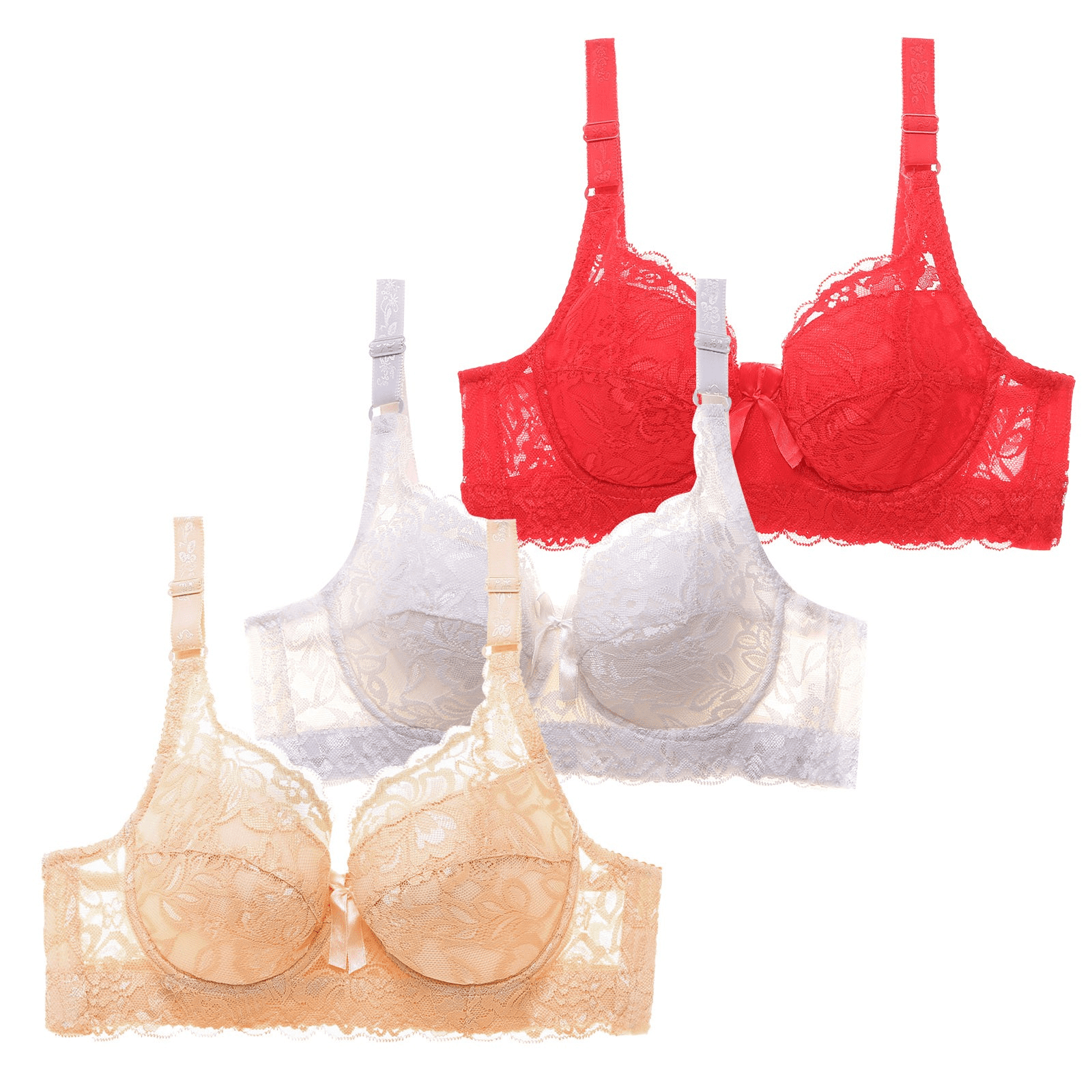 Fulorrnie Bras for Women Supportive Wirefree Comfort Bralette Seamless ...