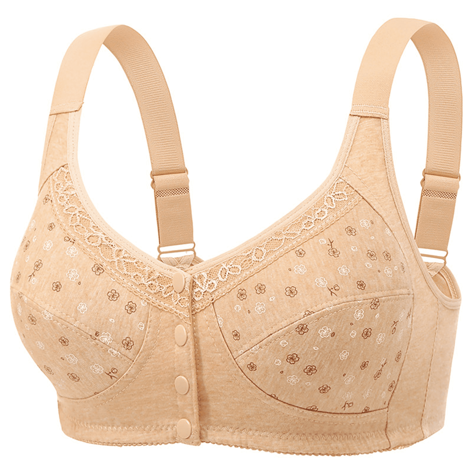 Fulorrnie Bras for Women Supportive Wirefree Lift Comfort Front Closure ...