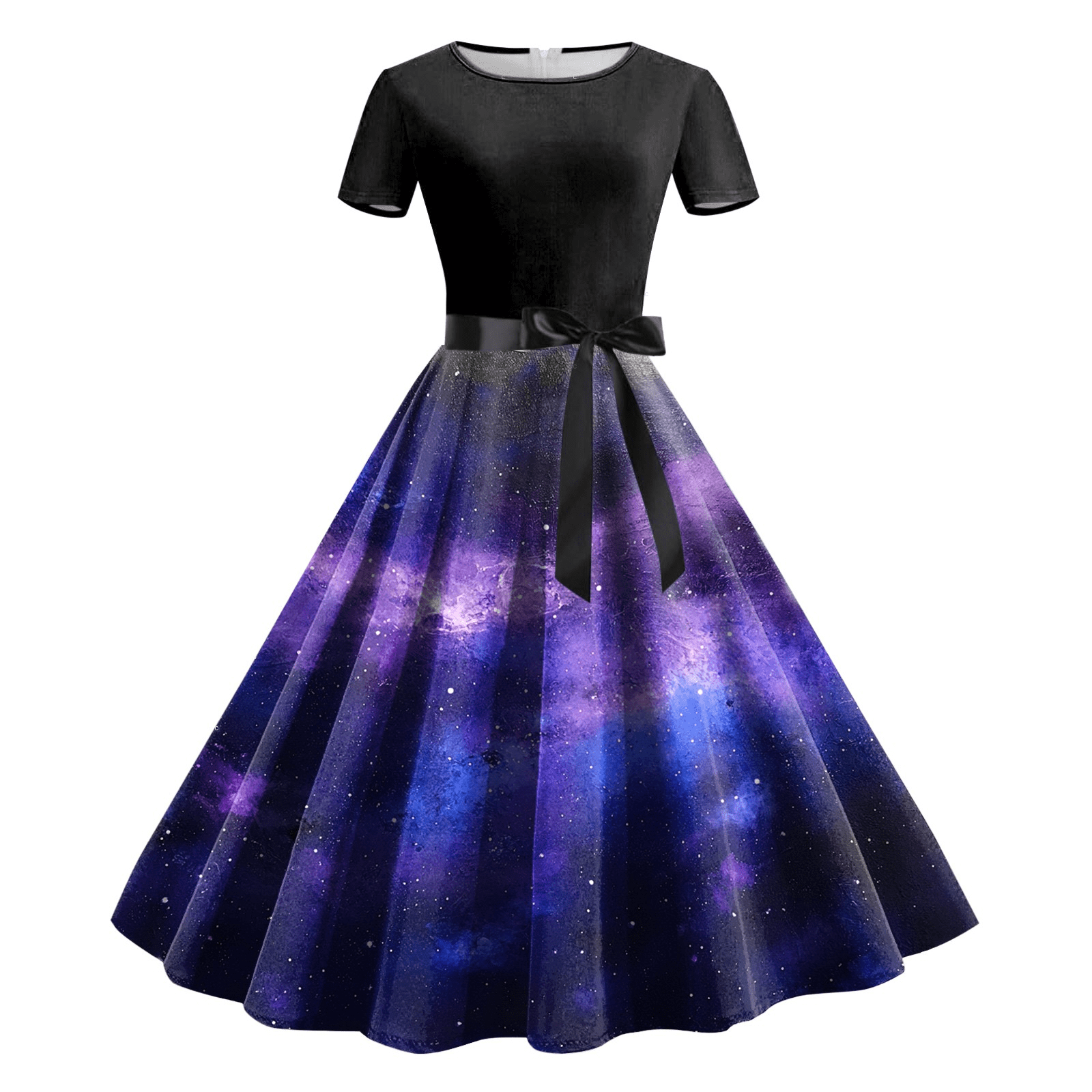 Fulorrnie Dresses for Women Collared Mid Length Short Sleeve Summer A ...