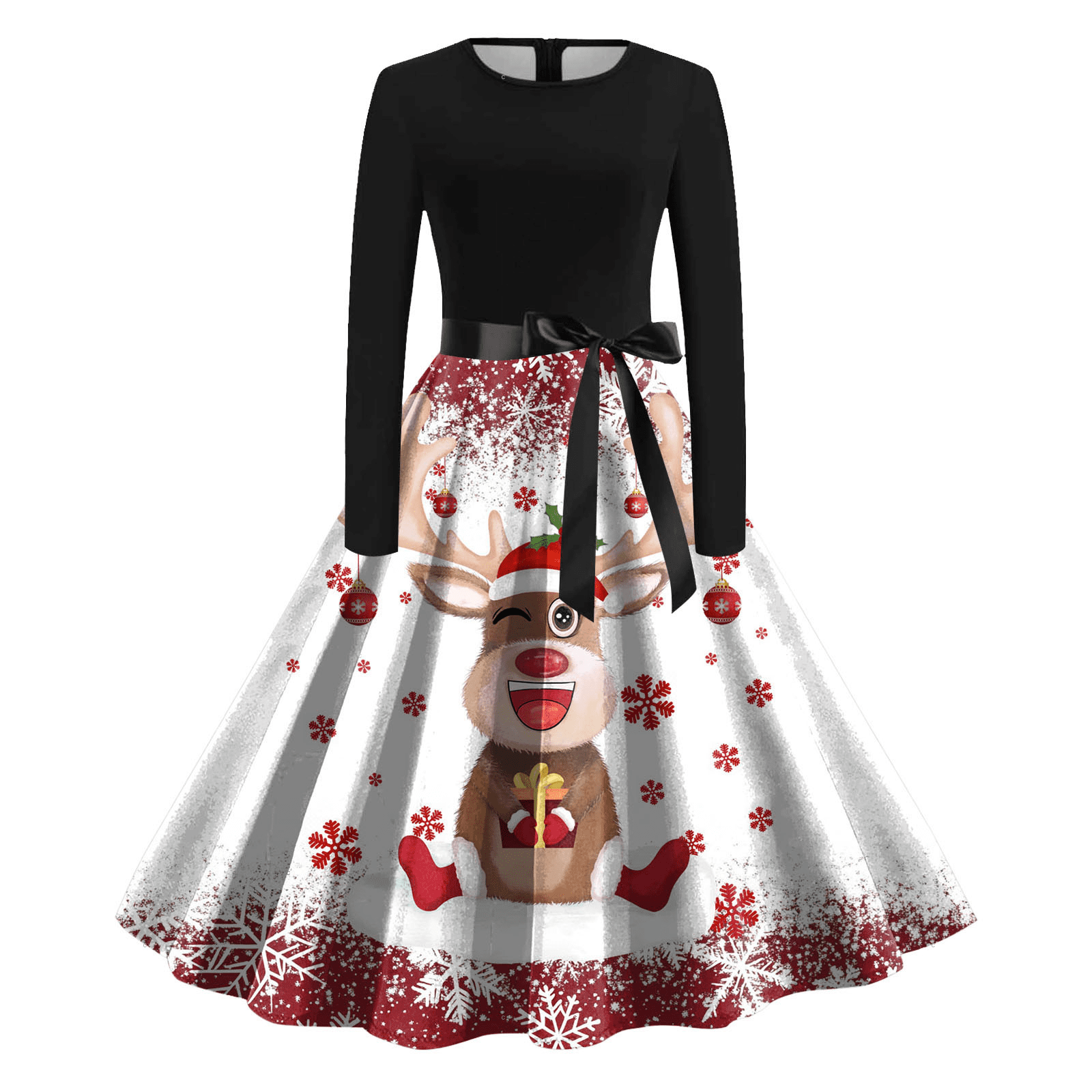 Fulorrnie Dresses for Women Plus Size Long Sleeve Collared Maxi Winter ...