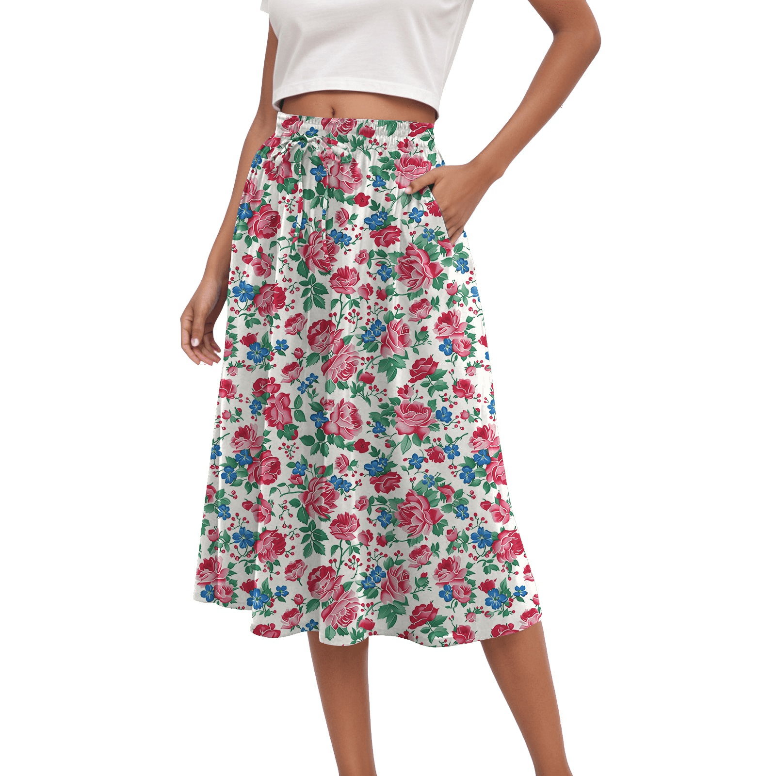 Fulorrnie Dresses for Women Mid Length Sleeveless Summer Sundress ...