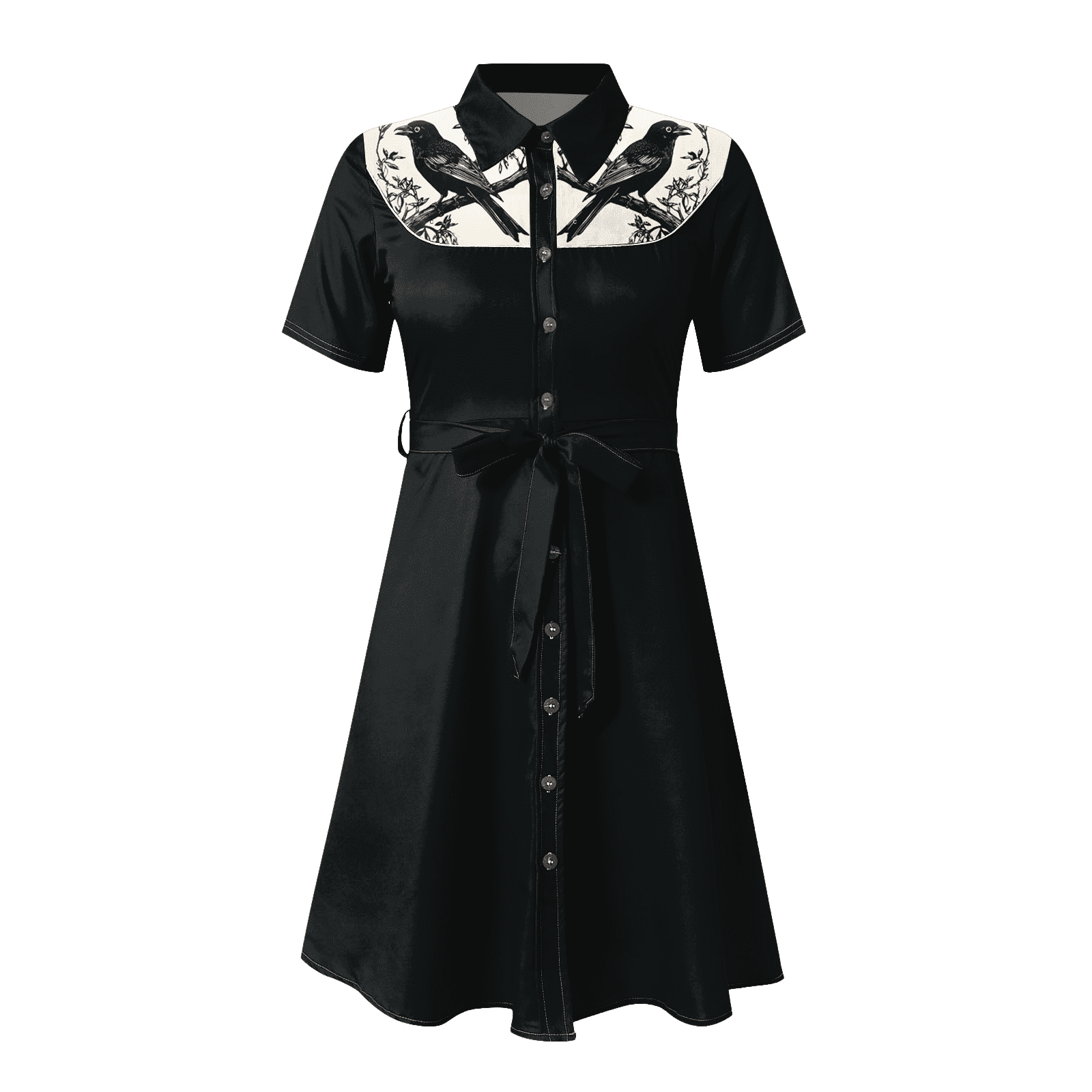 Fulorrnie Dresses for Women Short Sleeve Collared Mid Length Summer A ...