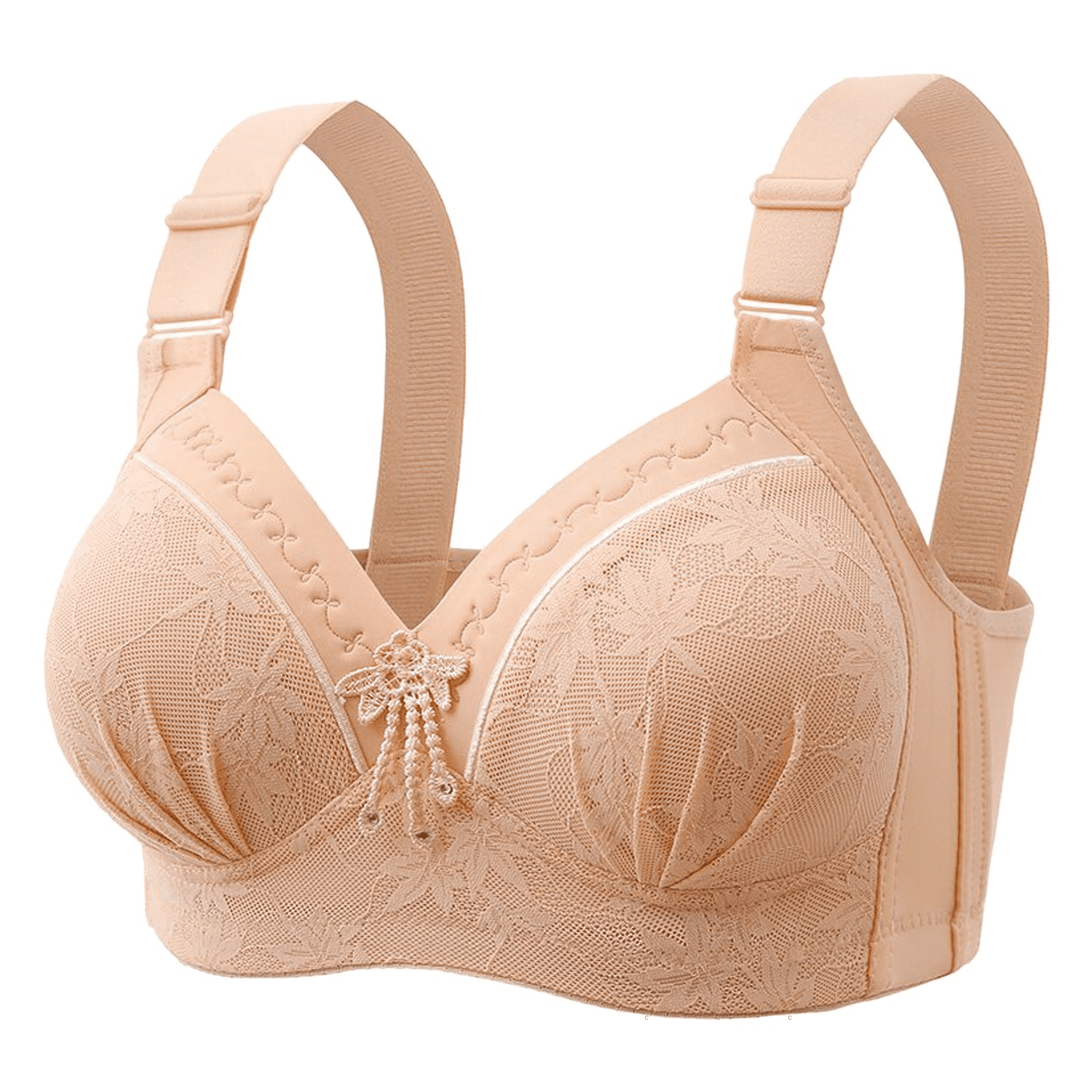 Fulorrnie Embroidered Wireless Bras No Underwire Seamless Bralettes ...