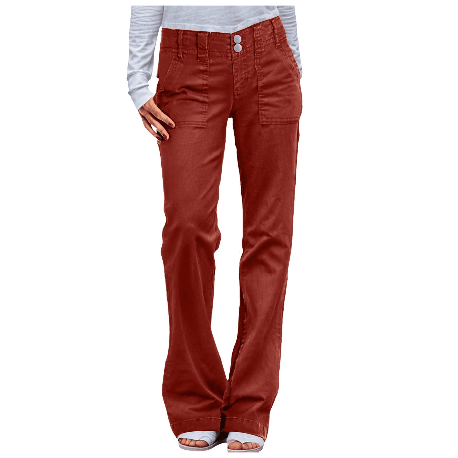 Fulorrnie Jeans for Women Plus Size Mid Rise Rigid Waist Relaxed Fit ...