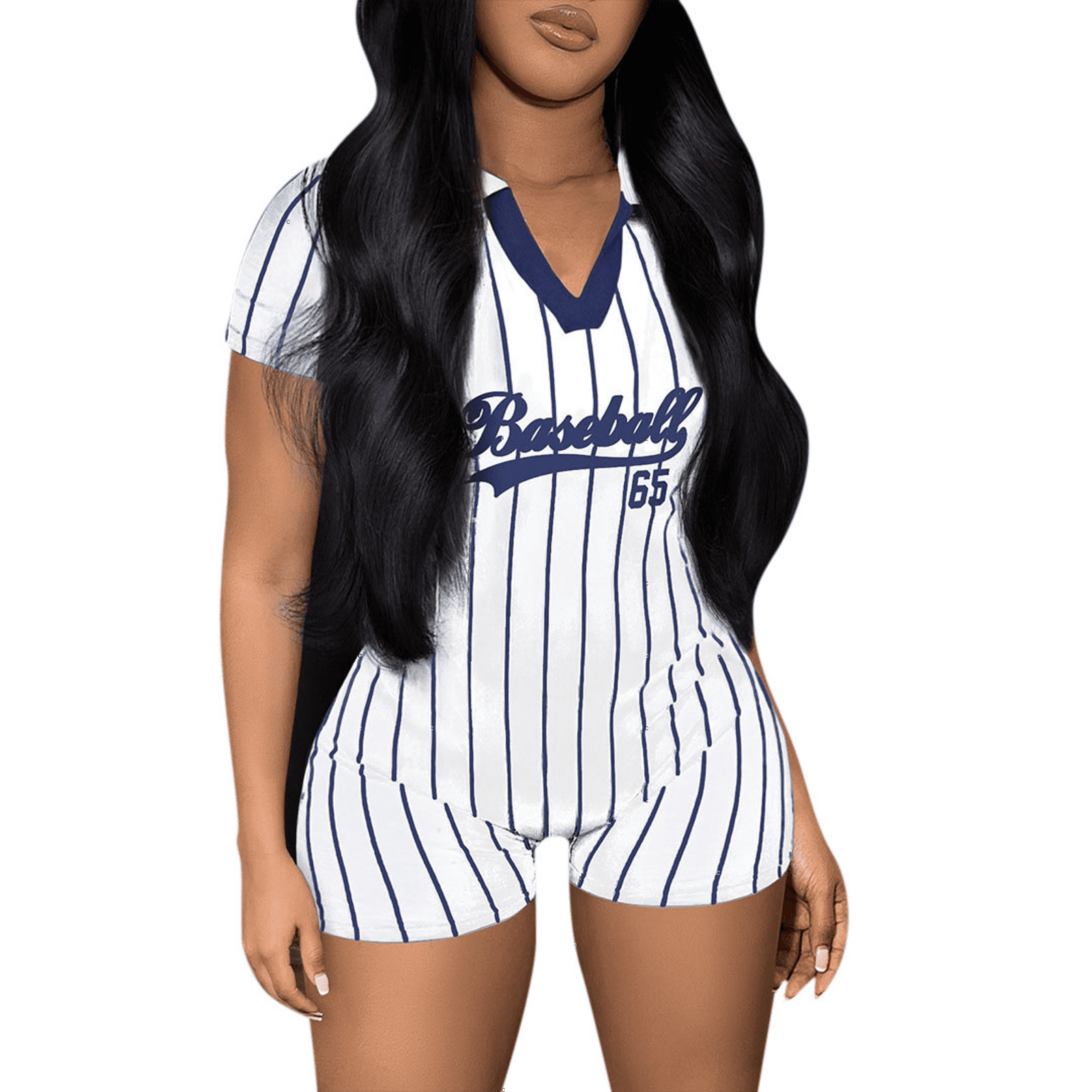 Fulorrnie Jumpsuits for Women One Piece V Neck Summer Flowy Wide Leg ...