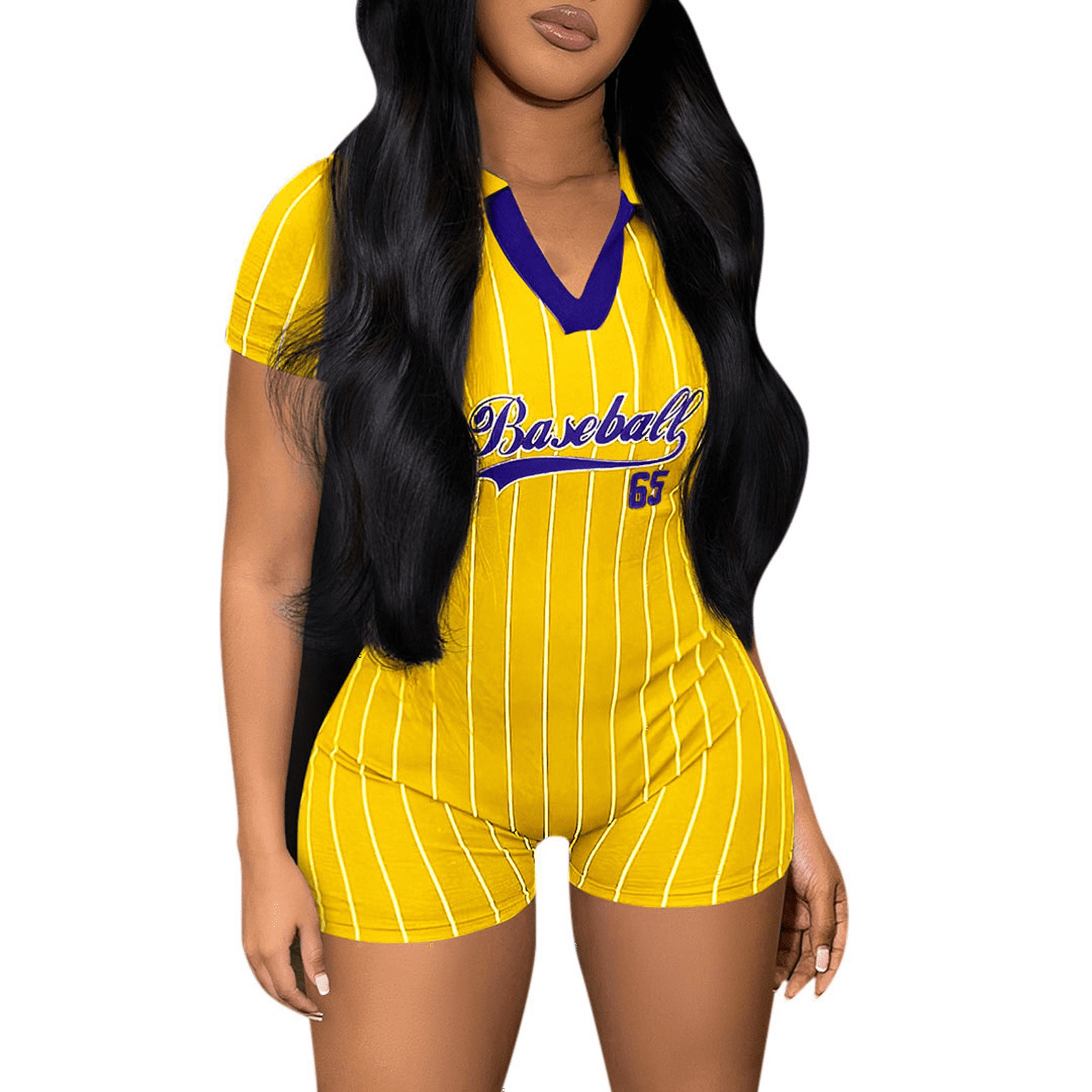 Fulorrnie Jumpsuits for Women One Piece V Neck Summer Flowy Wide Leg ...