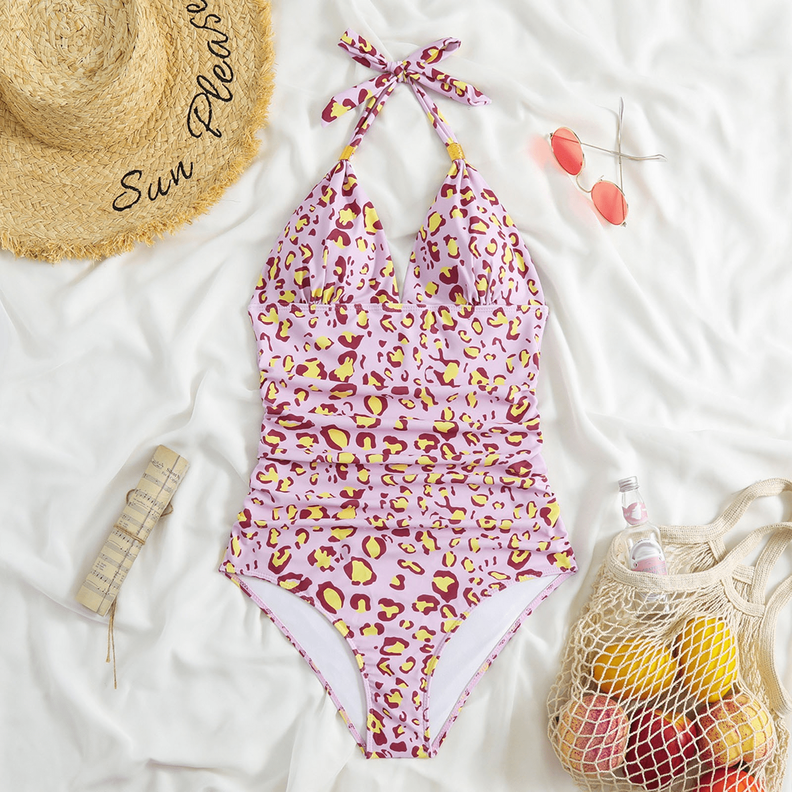 Fulorrnie One Piece Swimsuit for Women Plus Size Tummy Control High ...