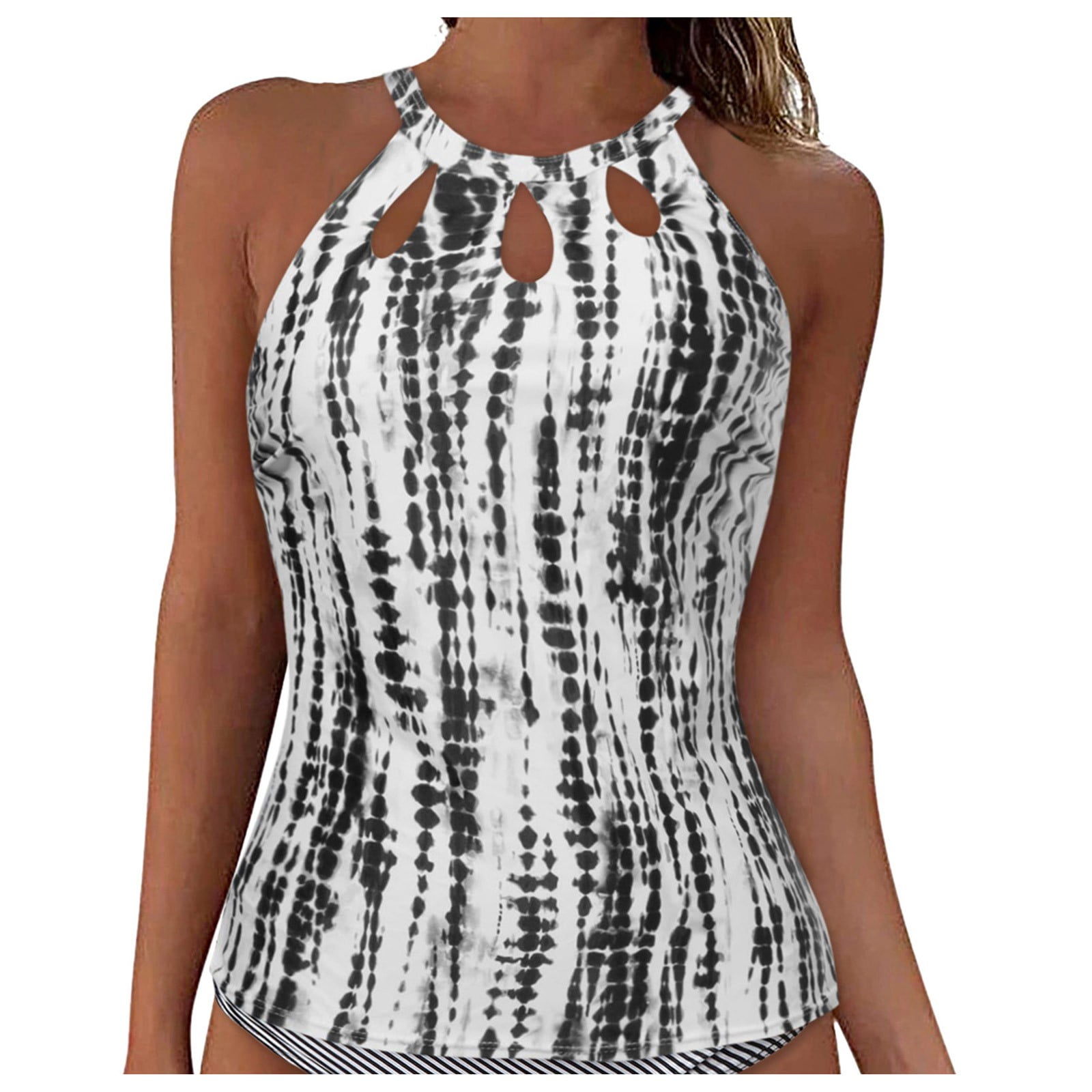 Fulorrnie Tankini Tops for Women Swimwear Top Only Tummy Control ...