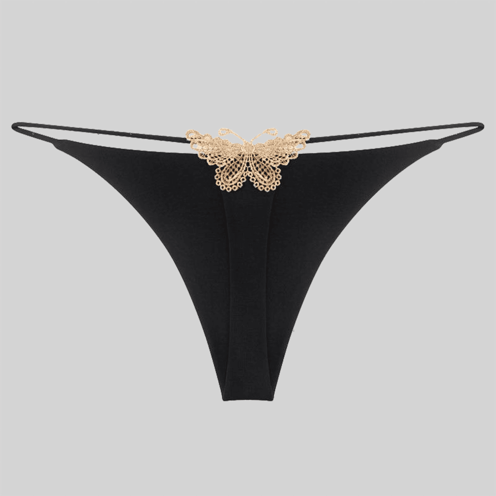 Fulorrnie Women's Low Rise Cotton Thongs Butterfly Embroidery Soft Sexy ...