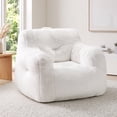 Fulsmile Bean Bag Chair with Armrests for Adult, Furry Foam Filled ...