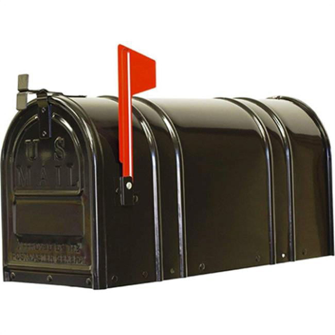 Fulton Corporation Steel Locking Rural Mailbox, Black, 8 x 10.5 x 21 in ...