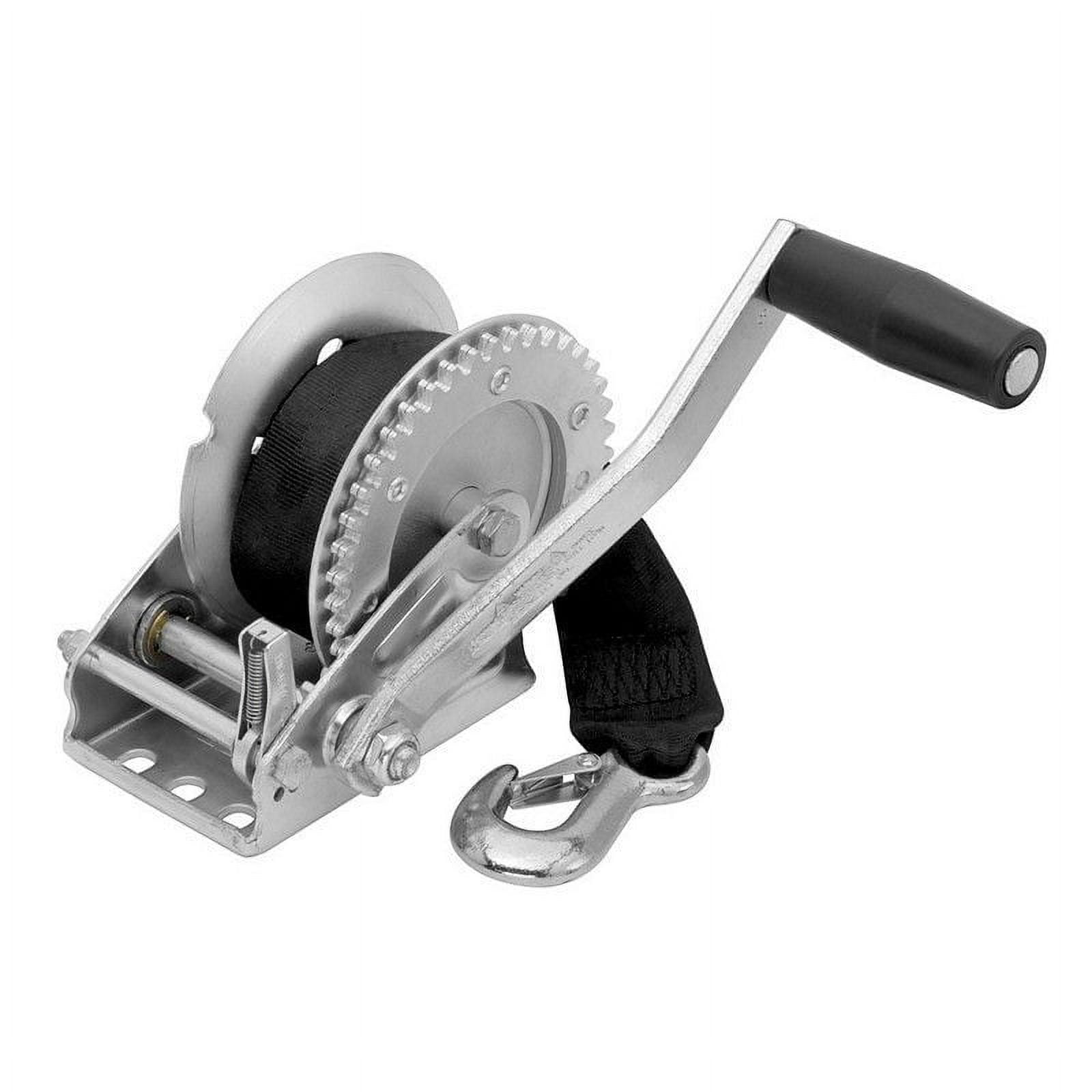 Fulton 1500lb Single Speed Winch, 20' Strap Included, Zinc Finish, High ...