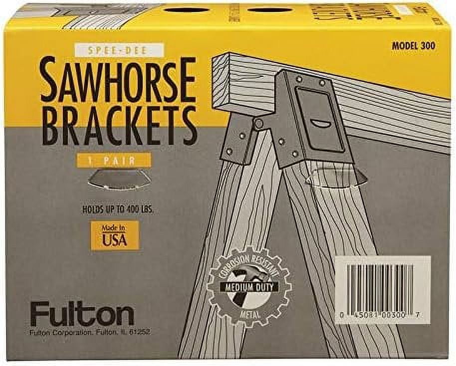 Fulton 300 2 in x 4 in Steel Enamel Medium Duty Sawhorse Brackets ...