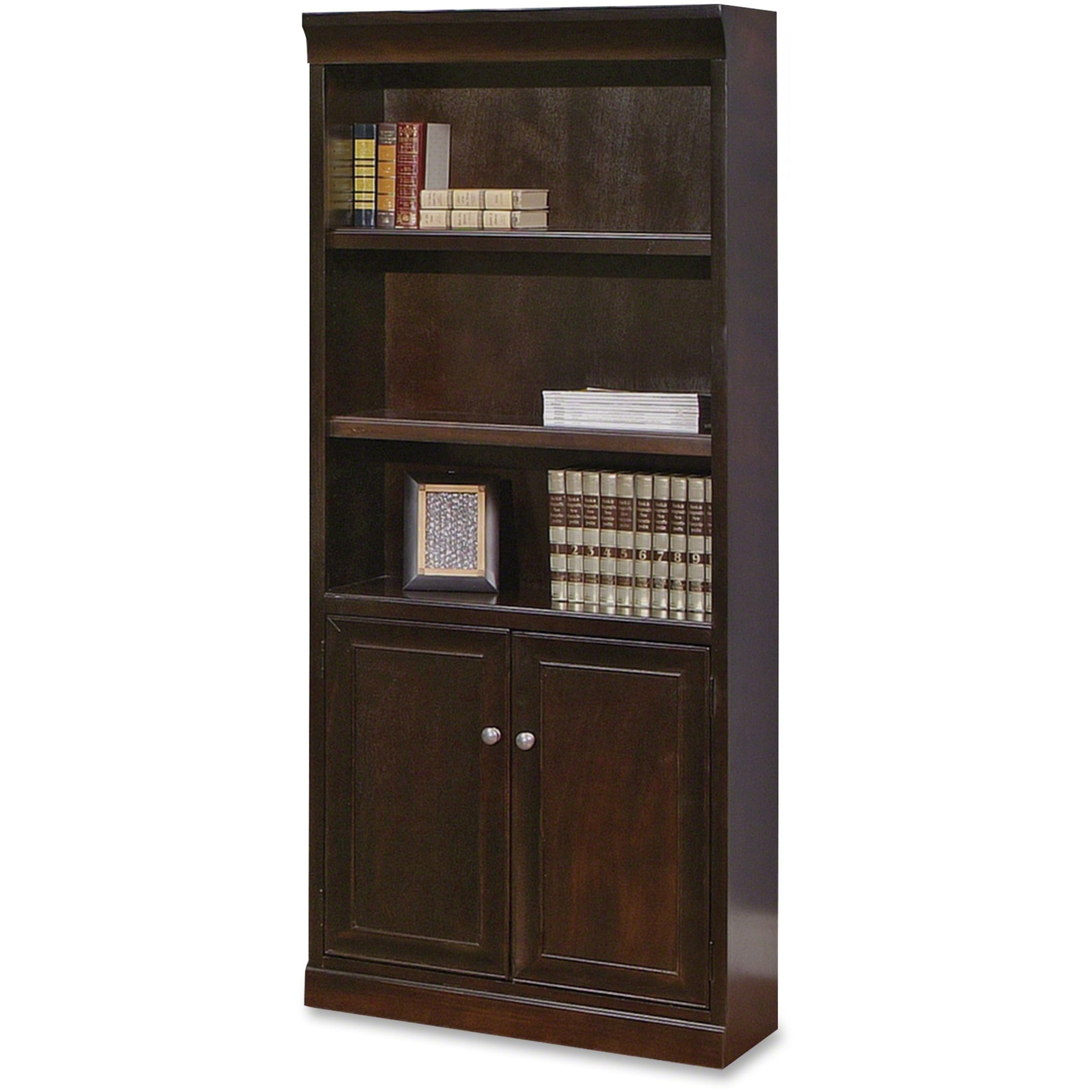 Fulton Executive Wood Bookcase With Doors Office Storage Cabinet Office ...