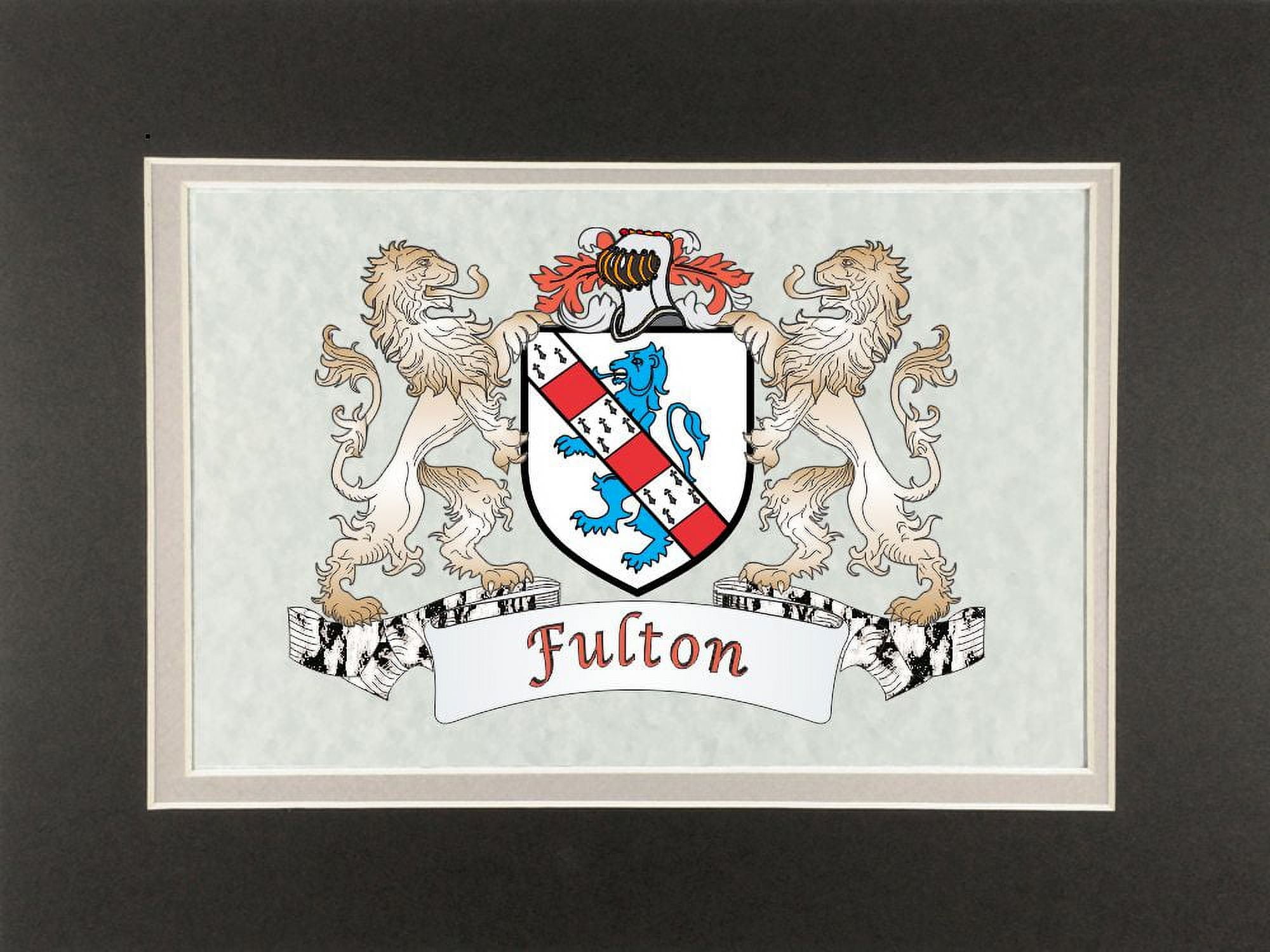 Fulton Irish Coat of Arms Print - Frameable 9" x 12" - Walmart.com