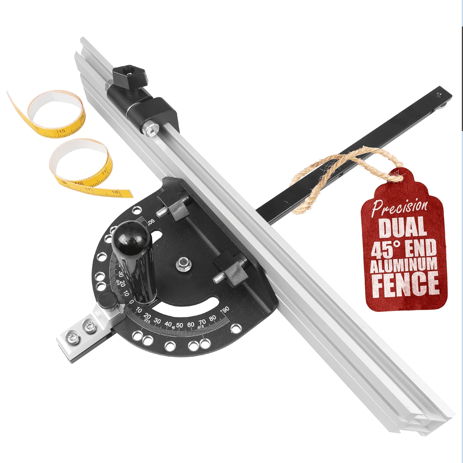 Fulton Precision Miter Gauge with Aluminum Miter Fence with 45 Degree ...