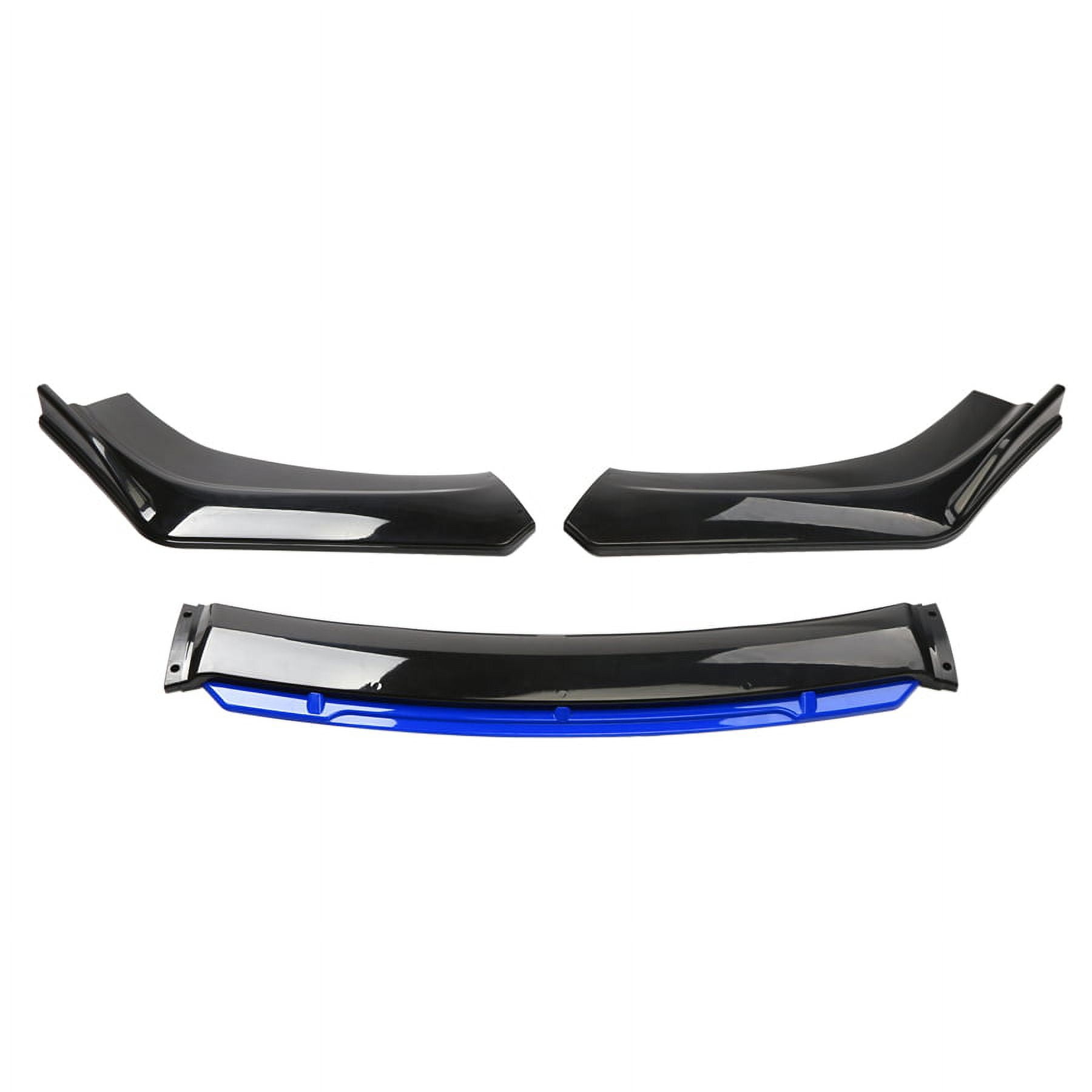 Fuluru 71" Glossy Black + Blue Car Front Bumper Lip Splitter Winglet ...