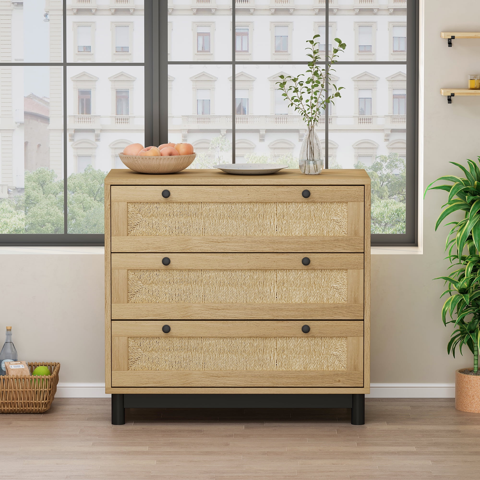 Fulvari 3 Drawer Dresser For Bedroom 30.31" Chest Of Drawers With ...